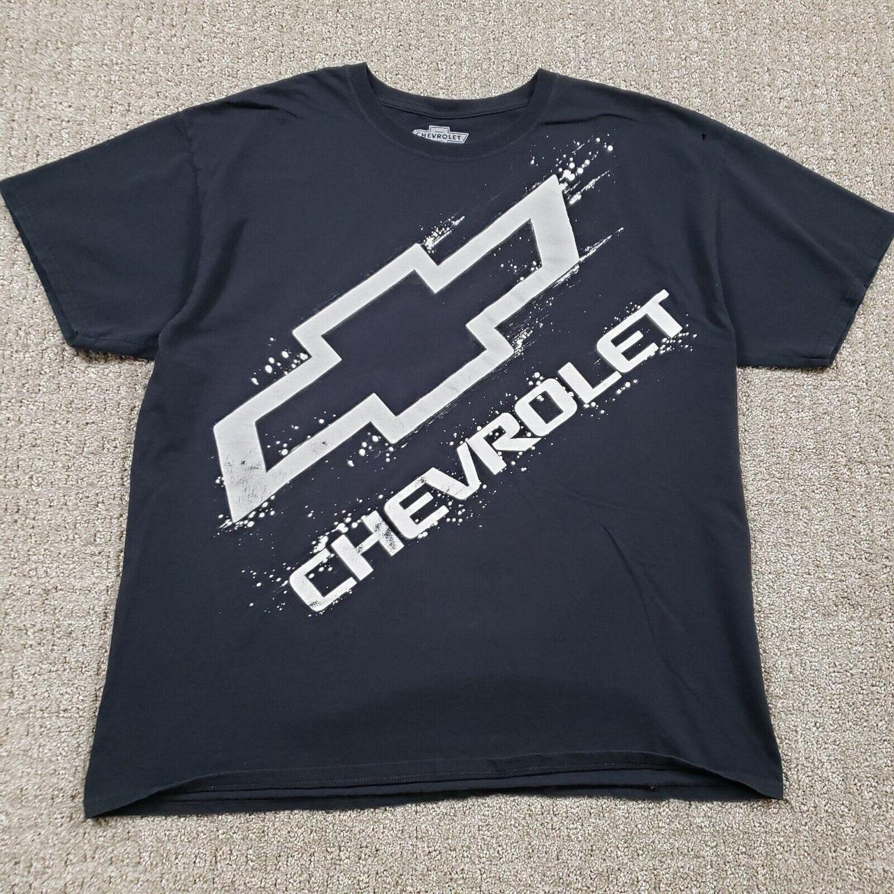 Chevrolet Shirt Mens XL Black Chevy Car Mega Print... | Depop