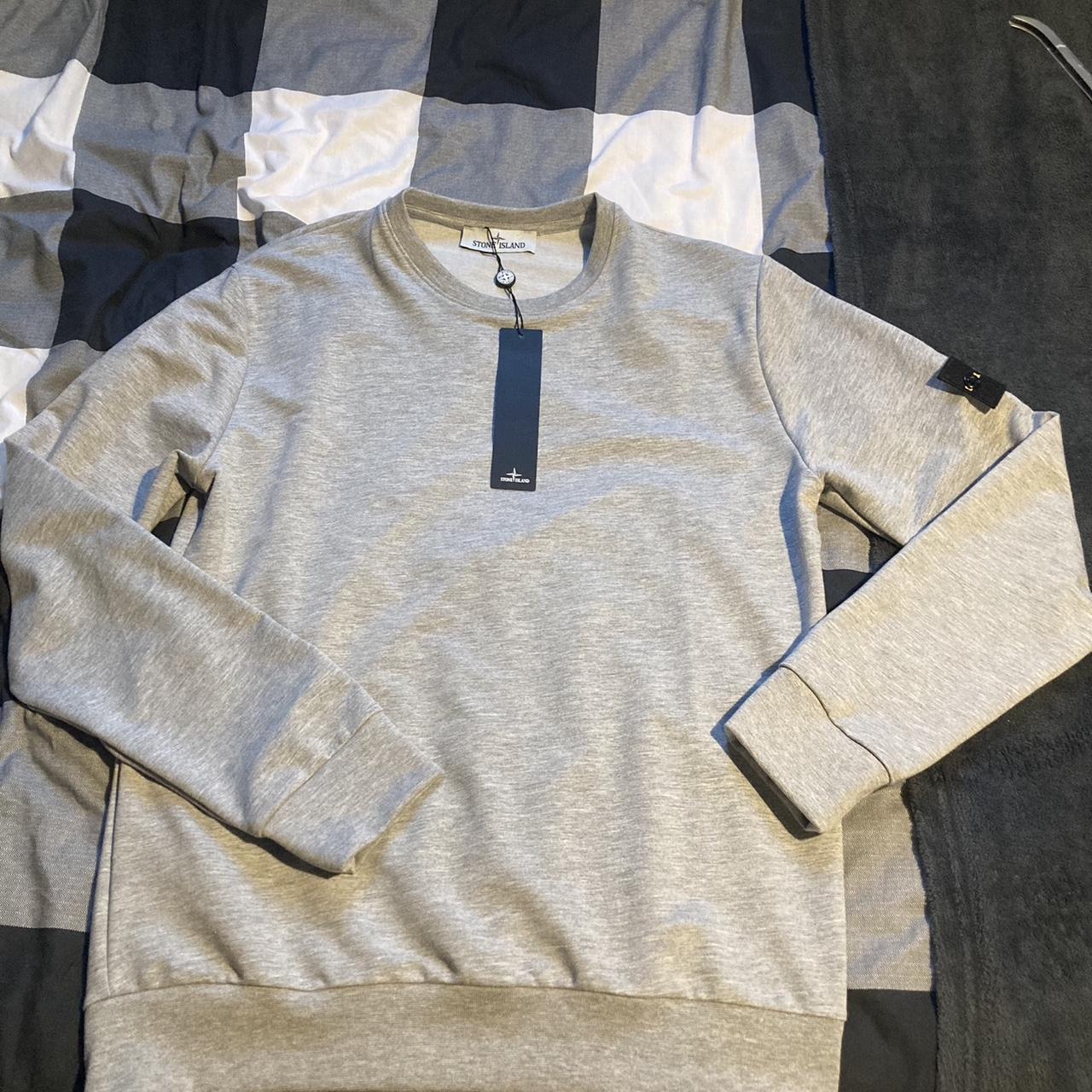 Grey stone island sweatshirt Brand new Men’s medium - Depop