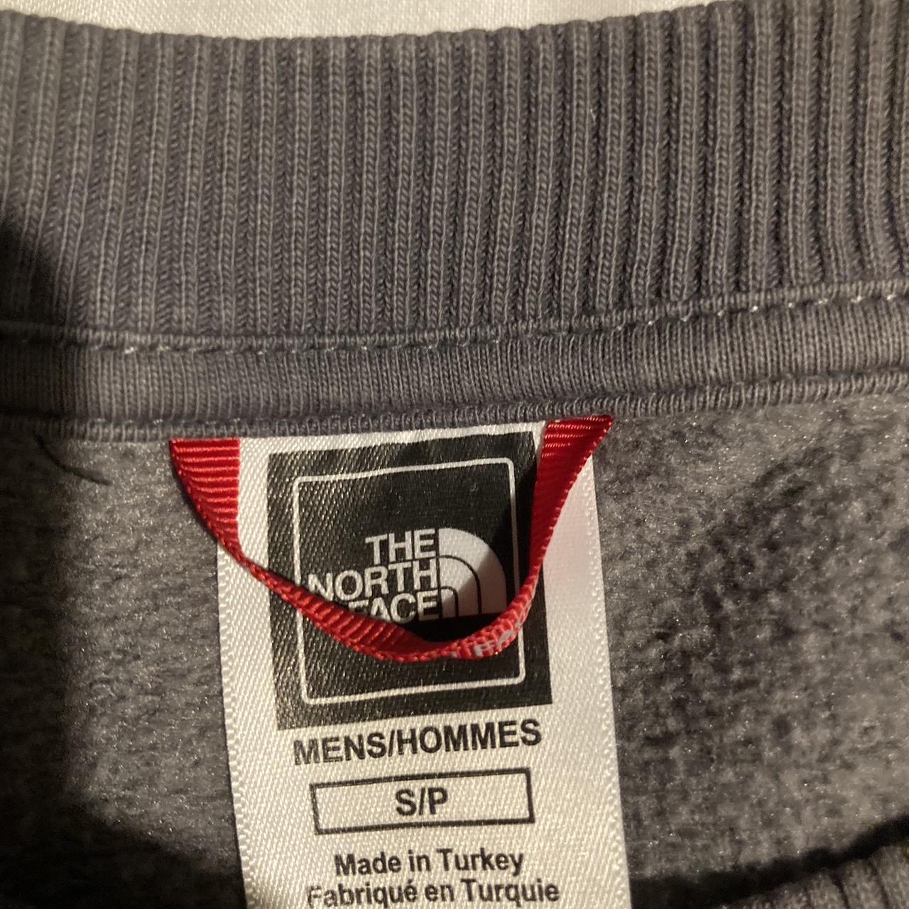 Grey north face sweatshirt Mens small Good condition - Depop