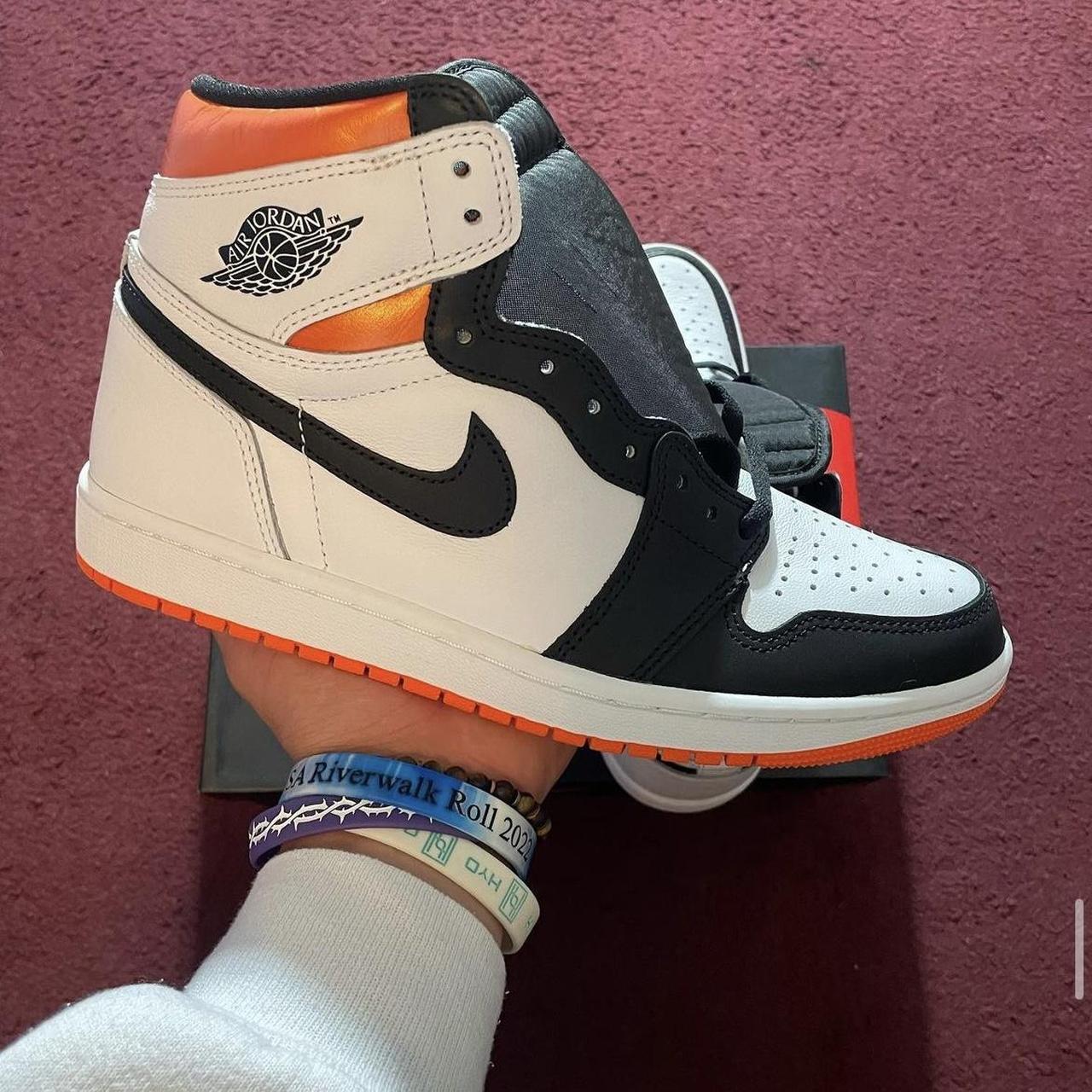 Jordan 1 electro Orange - Size 8.5 - New - 100%... - Depop