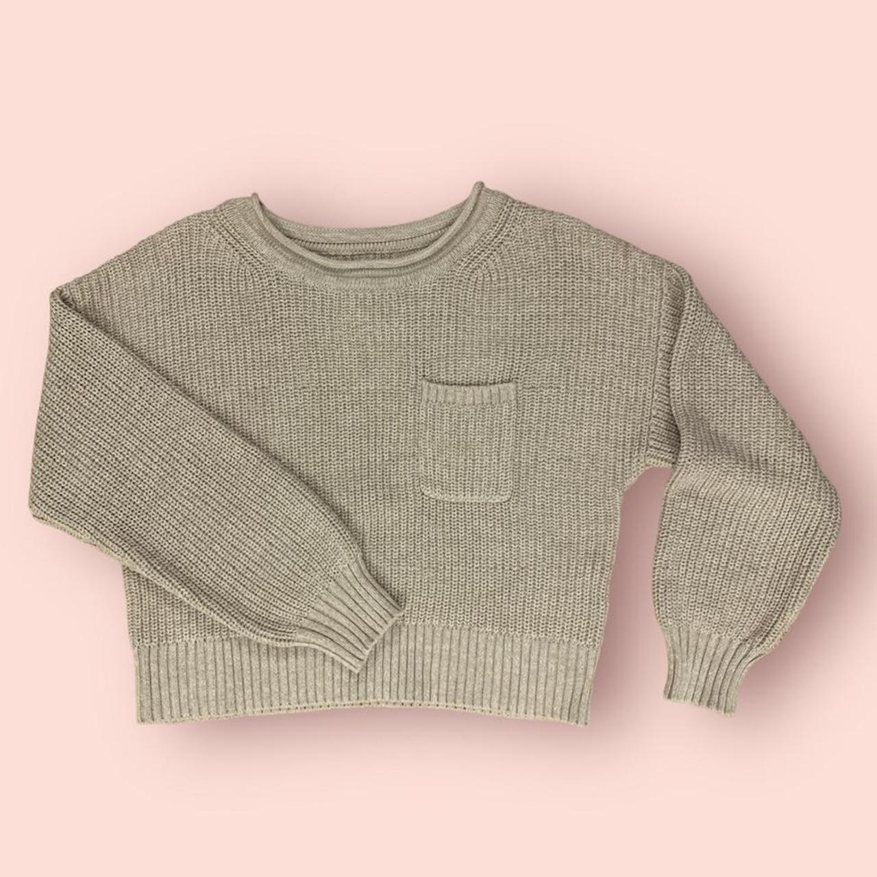 GAP cable knit cropped knitted jumper Tan / beige... - Depop