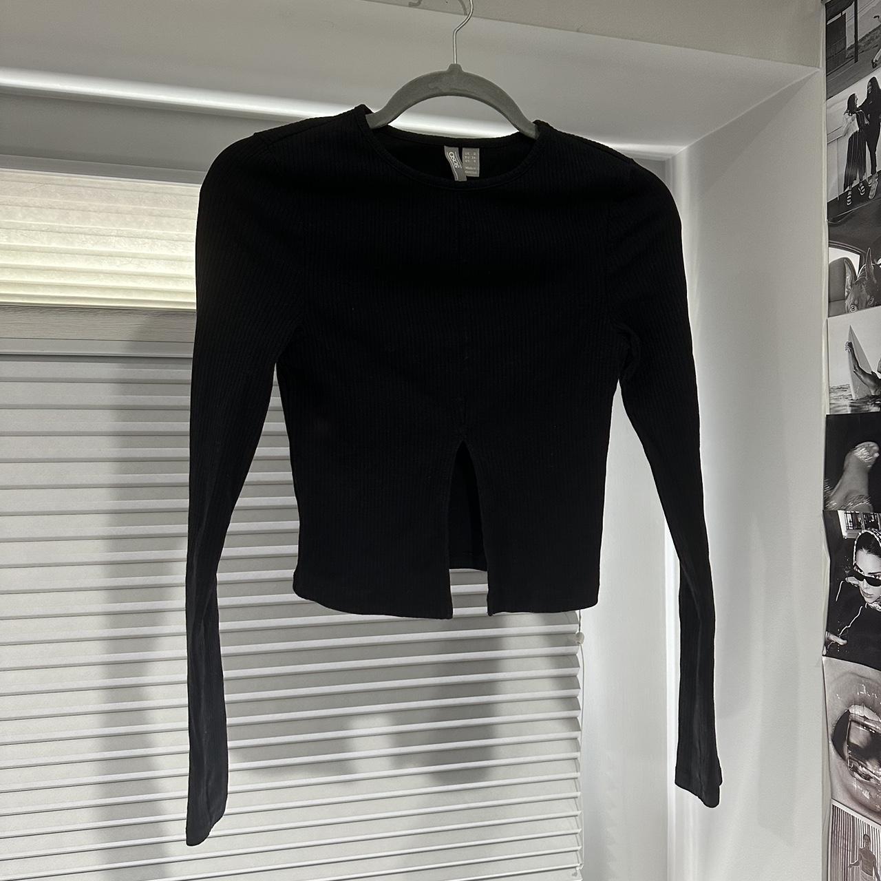 ASOS Women's Black Crop-top | Depop