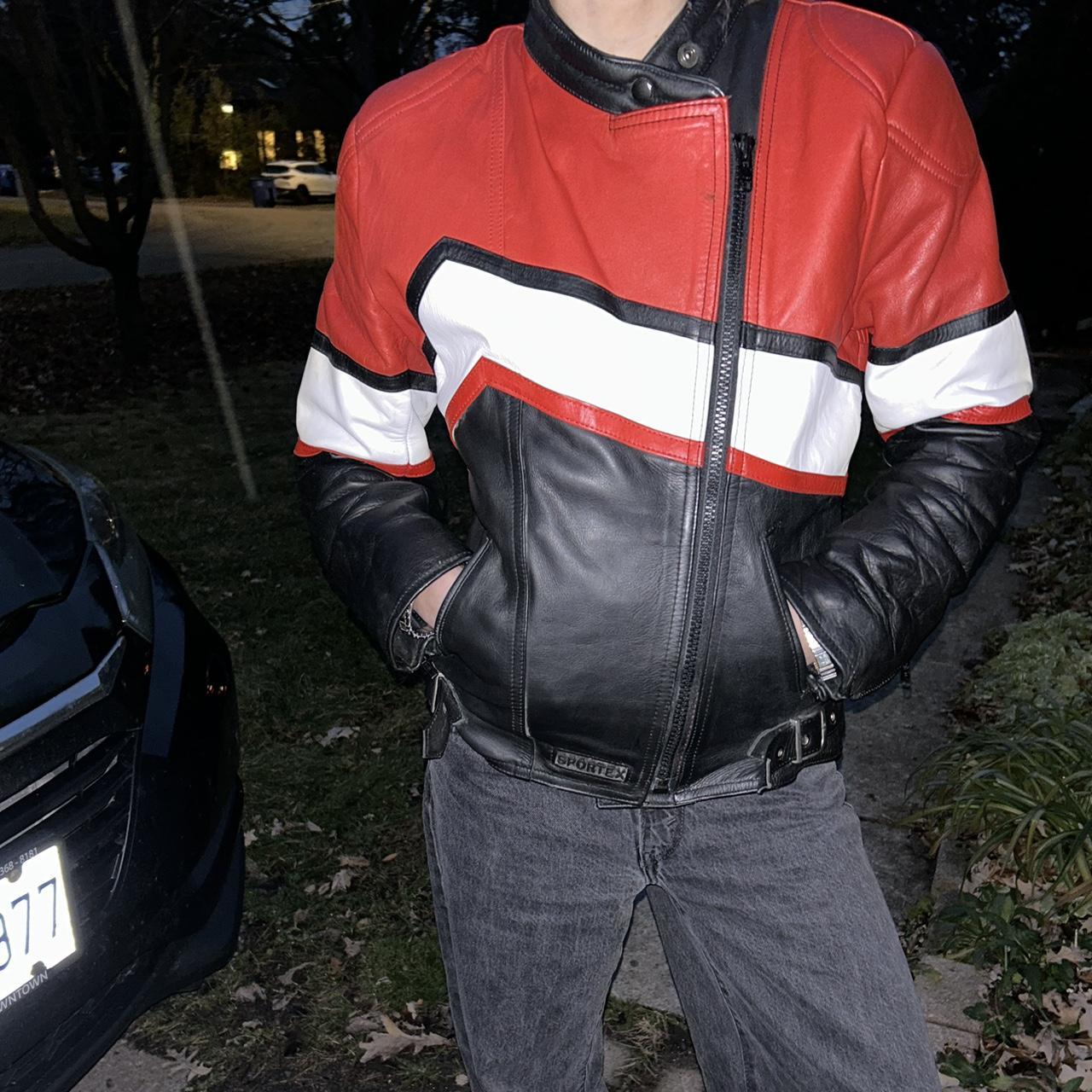 Sportex Genuine Leather Biker Jacket Size 38 Great... | Depop