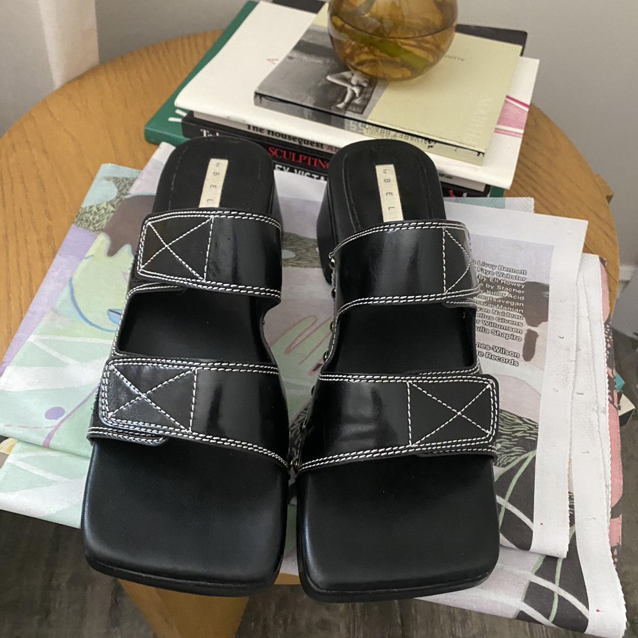 SHOP-PECHE BLACK STUDDED SANDALS SIZE 7 These are... - Depop