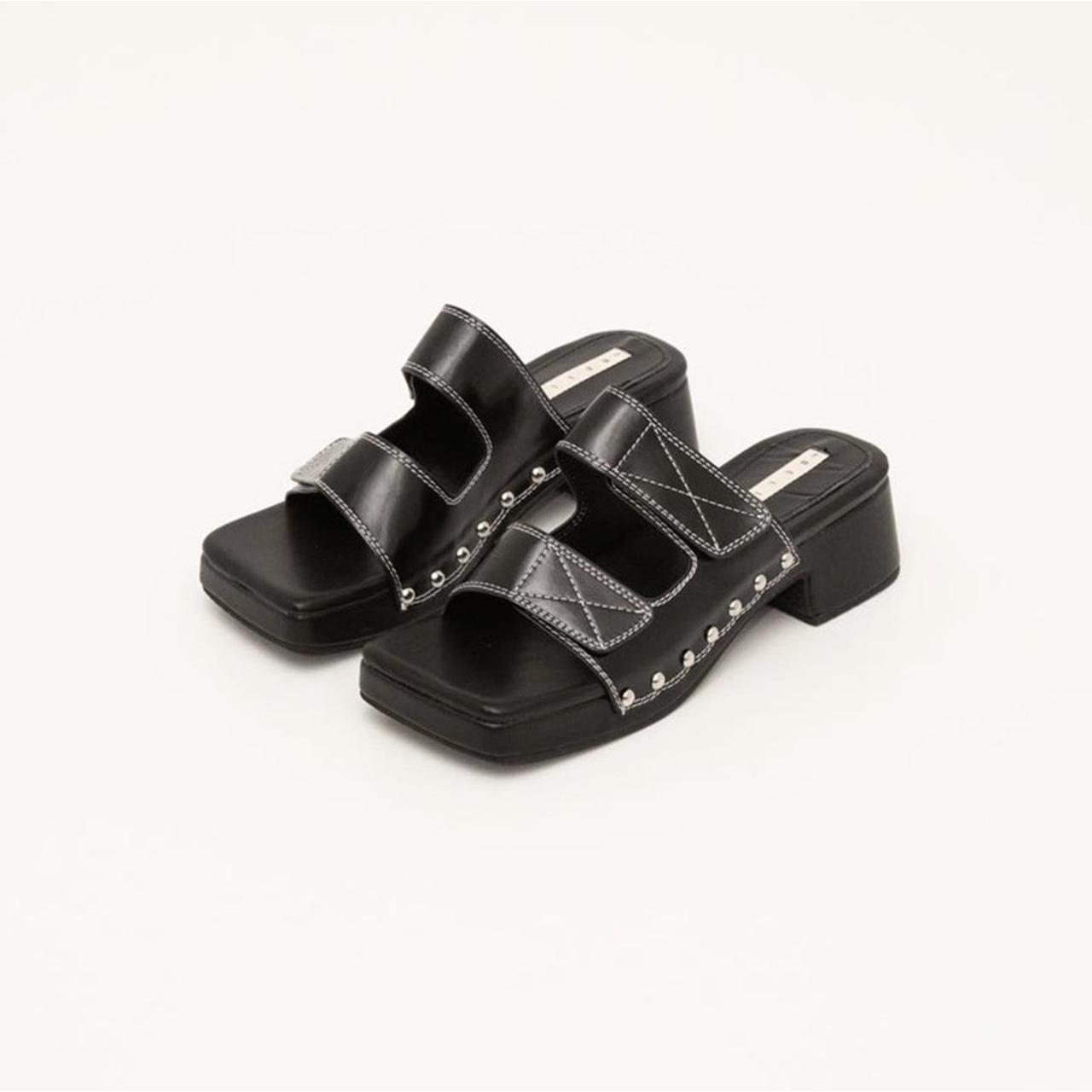 SHOP-PECHE BLACK STUDDED SANDALS SIZE 7 These are... - Depop