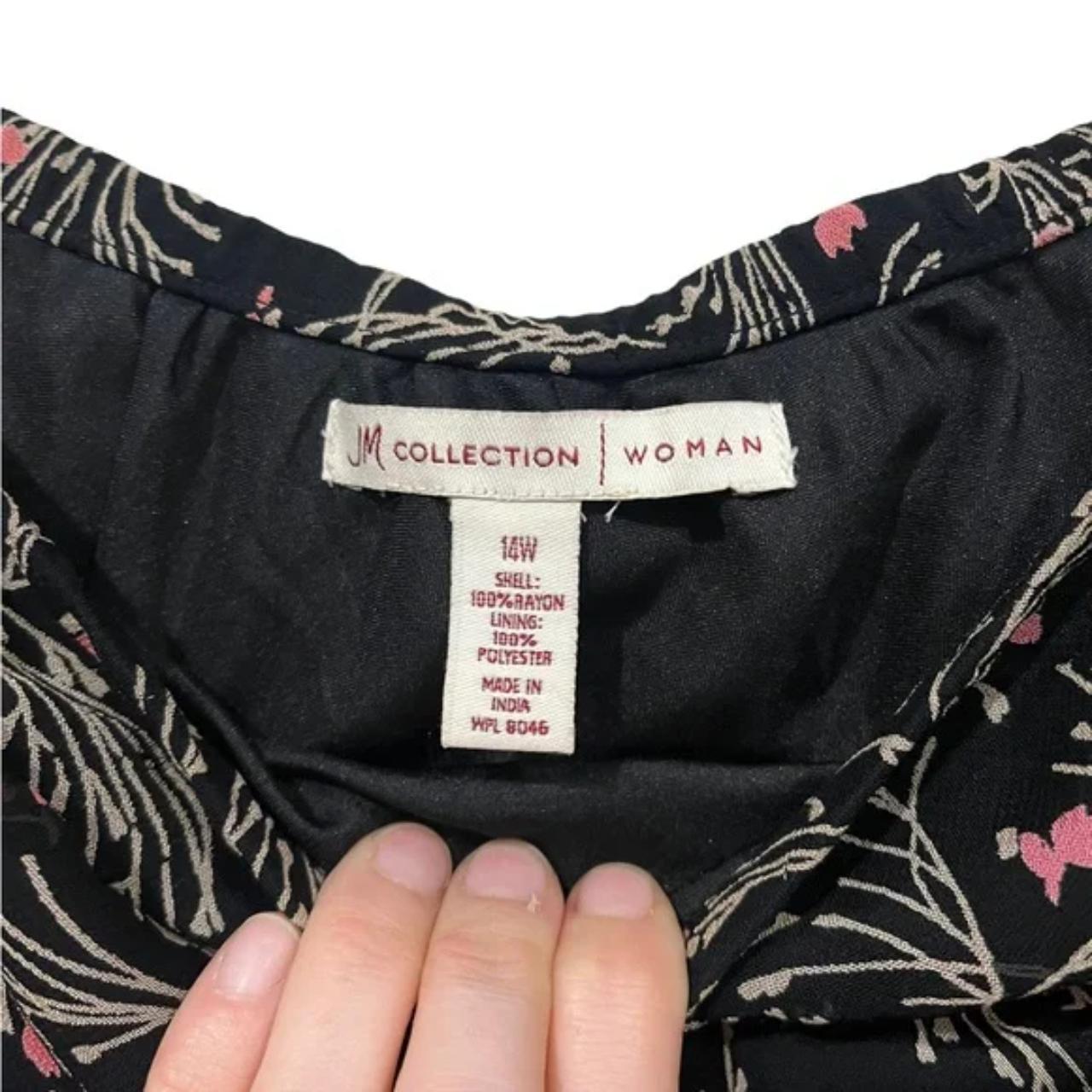 JM Collection Women's Black and Cream Skirt | Depop