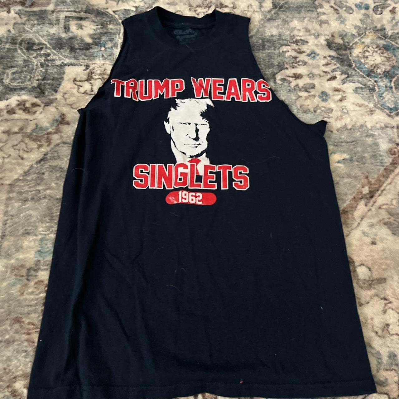 Trump Wear Singlets Gildan Cut off - Depop