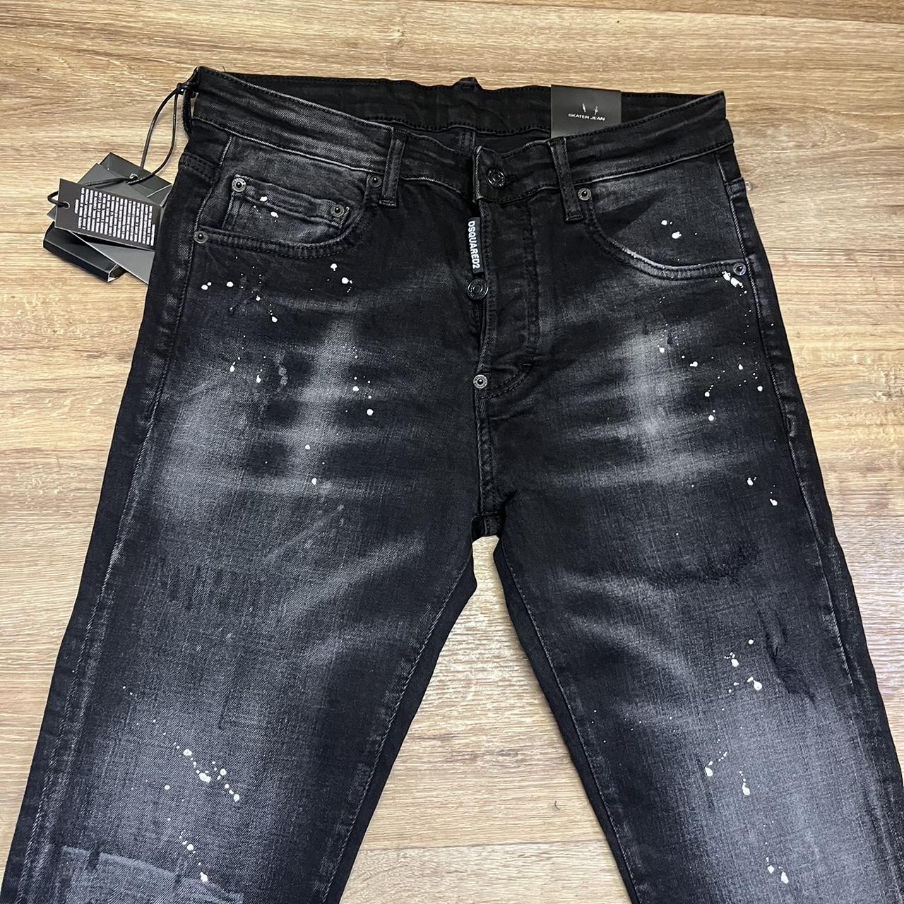 Black jeans with paint splatters Come ask for sizes... - Depop