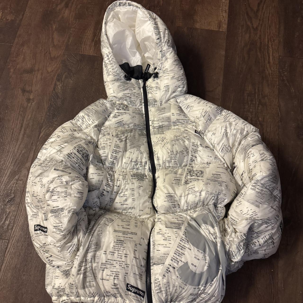 Supreme receipt puffer RPP £1,300 Size... | Depop