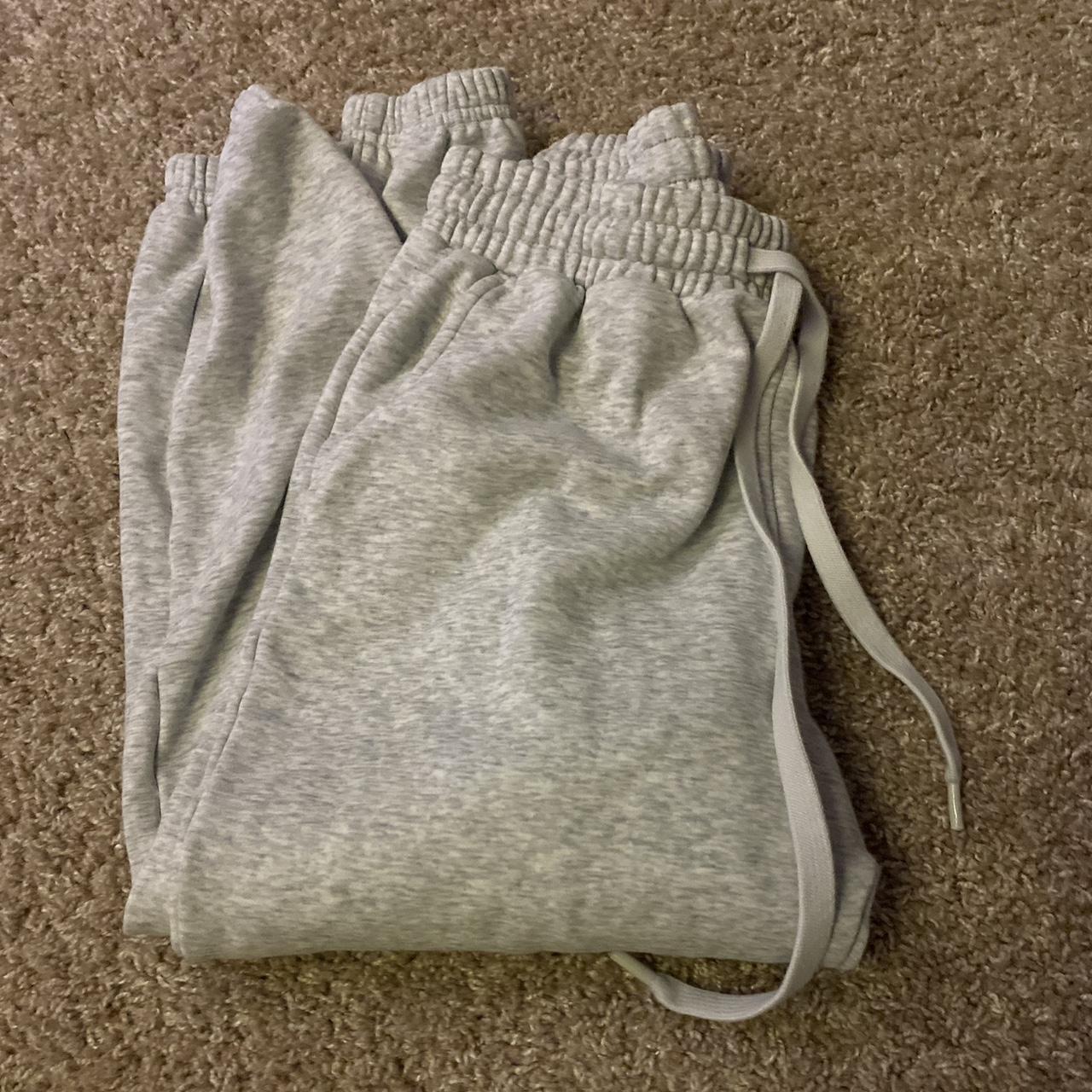 fabletics grey drawstring sweatpants - Depop