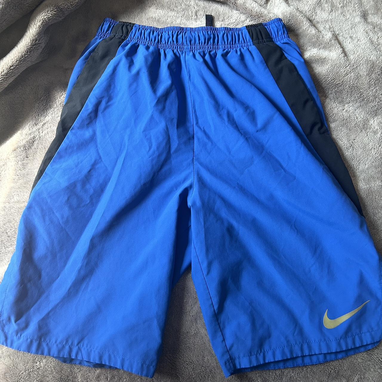 mens blue nike shorts size XL barely worn - Depop