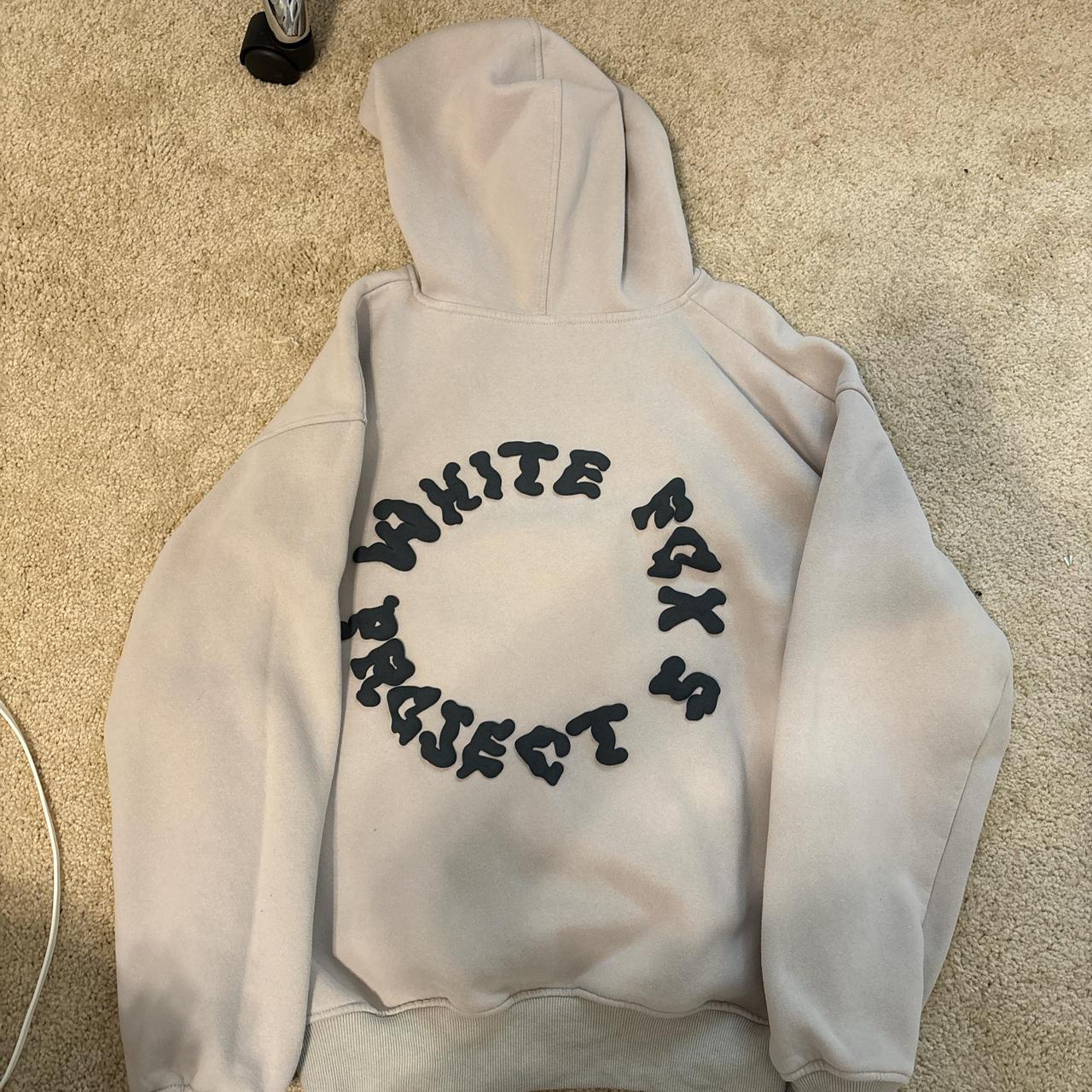 beige white fox project 5 hoodie. size medium, never... | Depop