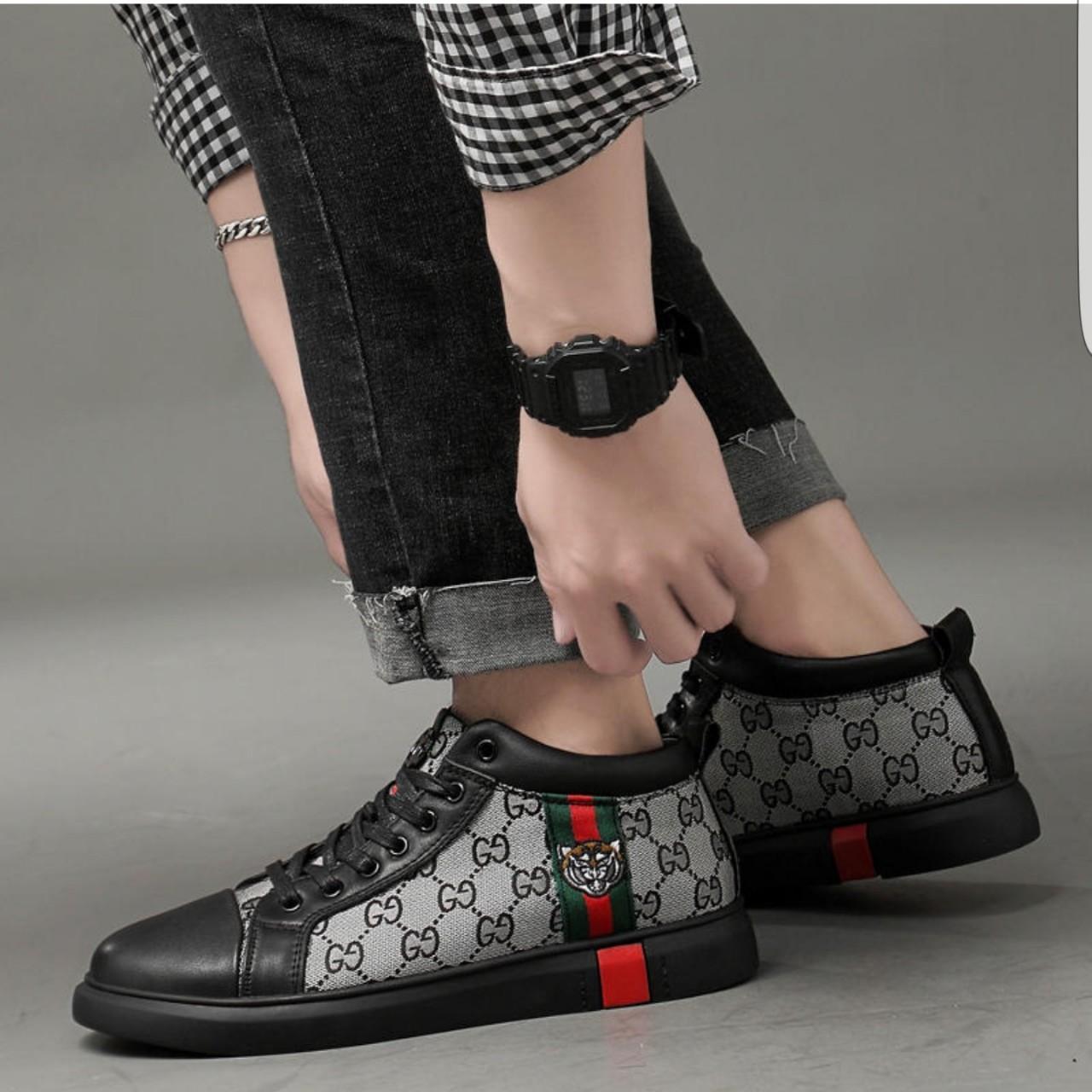 Gucci Luxury Men's Casual Shoes Skate Sneakers... - Depop