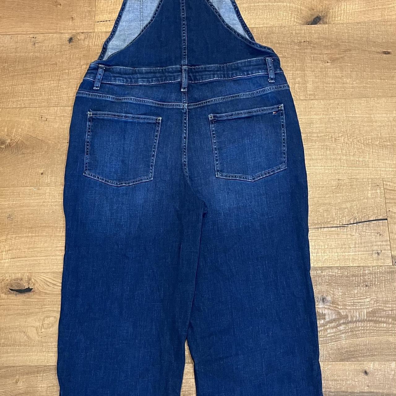 Tommy Hilfiger overalls! Dark was denim. Wide... - Depop