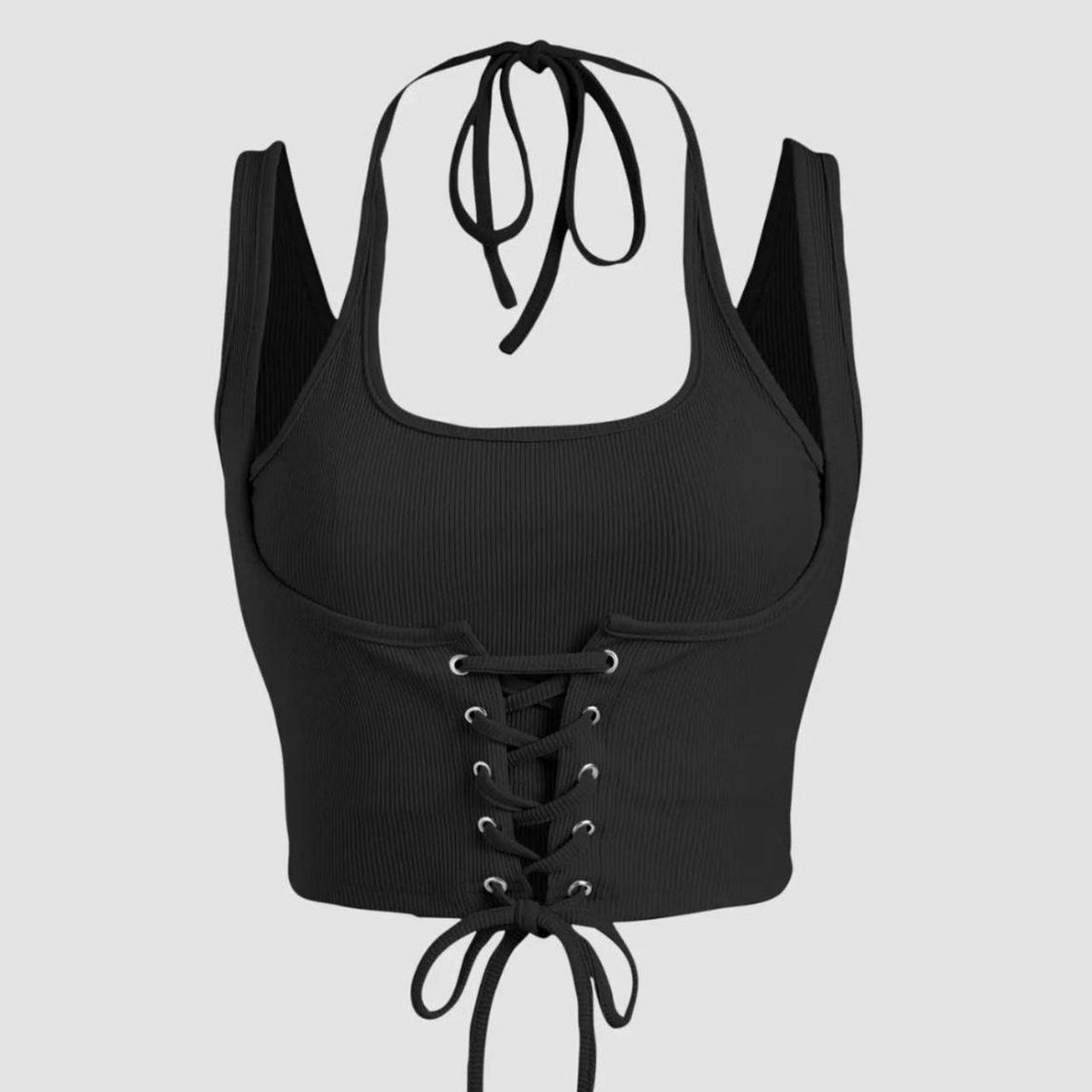 Black Corset Top Repop Just Didnt Fit My Closet Depop