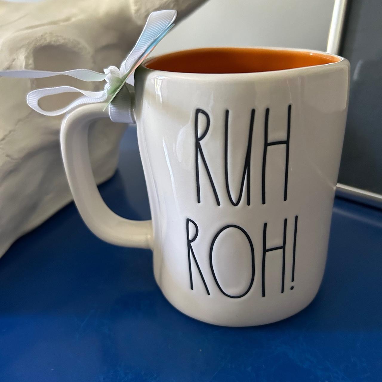 Rae Dunn Scooby Doo Ruh Roh Double Sided Mug White... - Depop