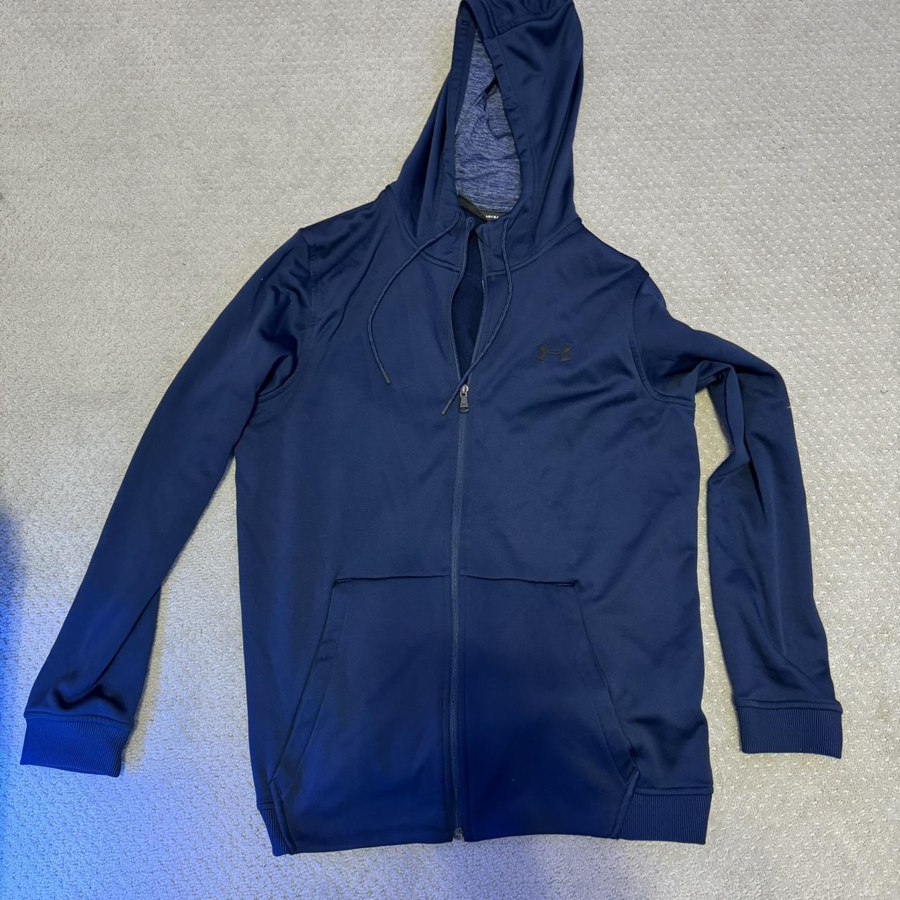Under Armour Hoodie Navy Blue Size L Mens Used A Depop