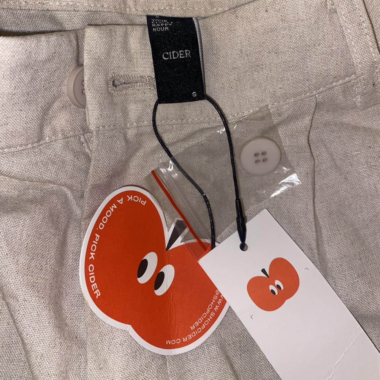 White cream linen pants from cider. Brand new with... - Depop