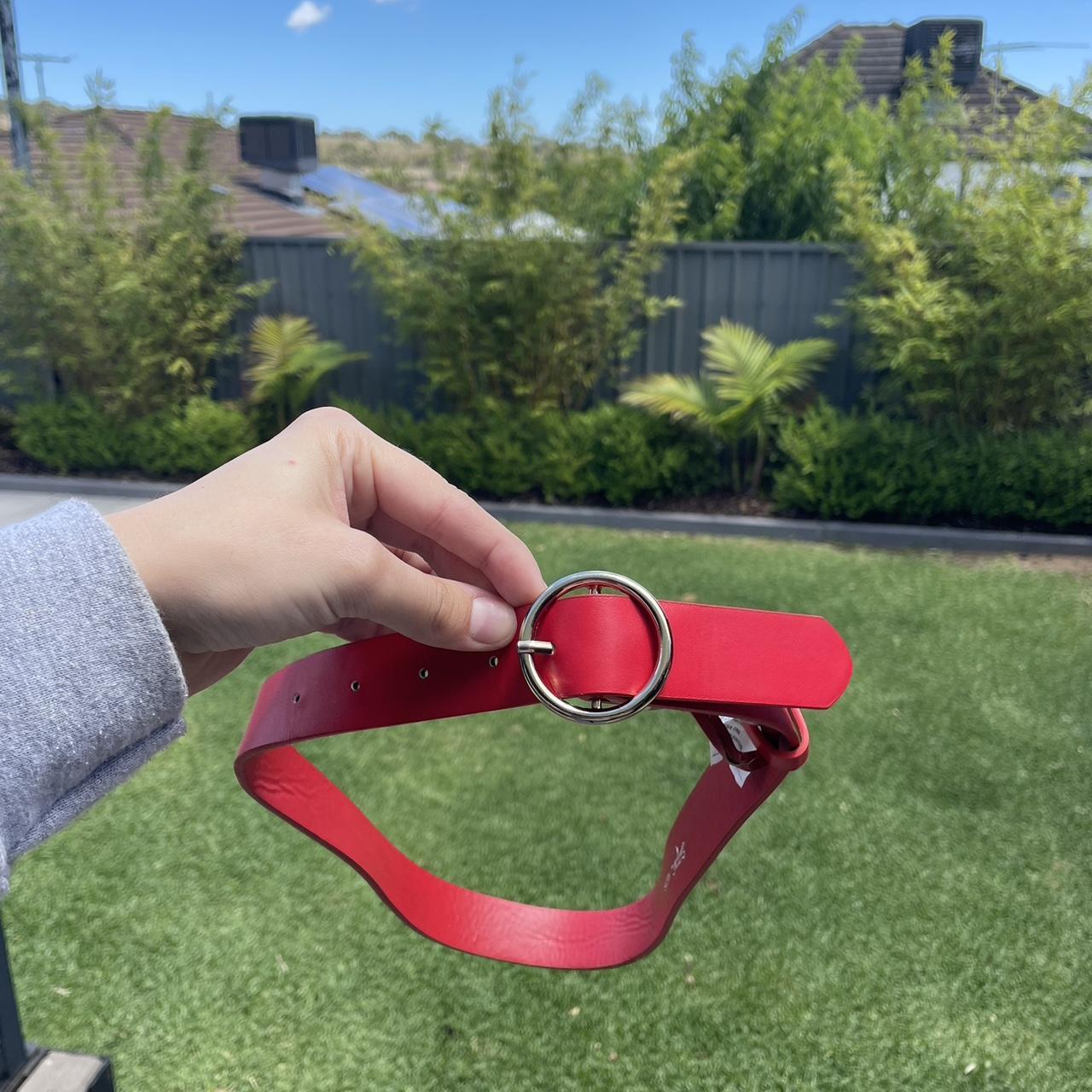 CLASSIC RED AND SILVER BELT WEAR IT UP - Depop