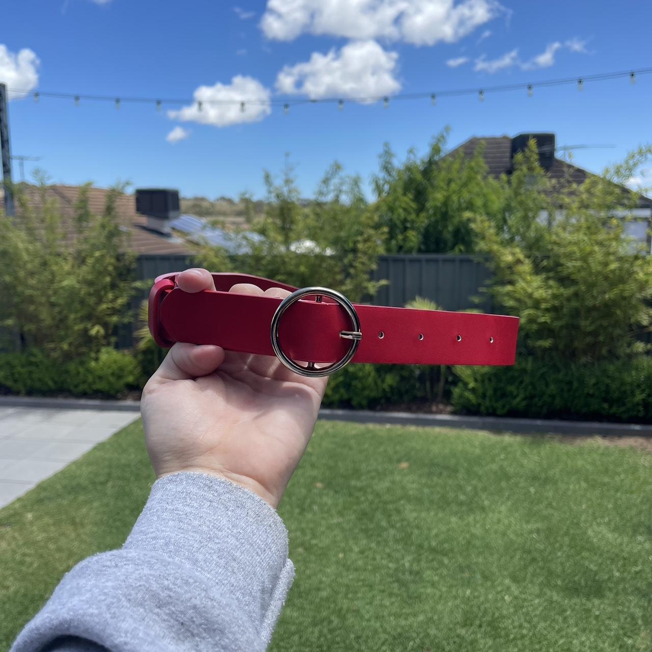 CLASSIC RED AND SILVER BELT WEAR IT UP - Depop
