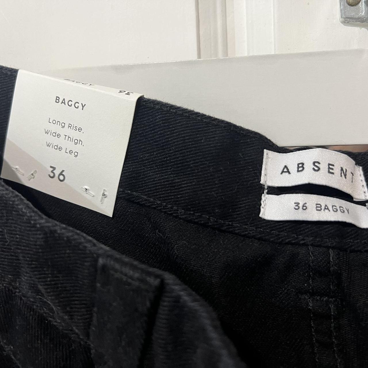 Khaki absent baggy denim cargo pants size 36 Brand... - Depop