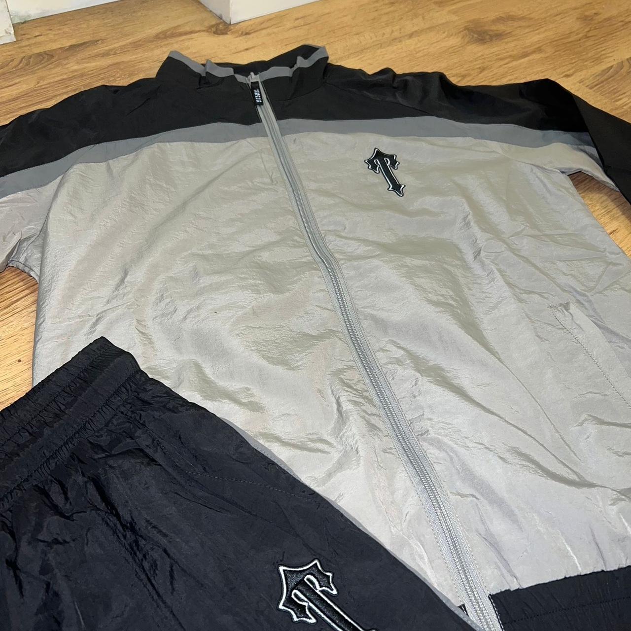 Trapstar grey / black shellsuit - size medium -... - Depop