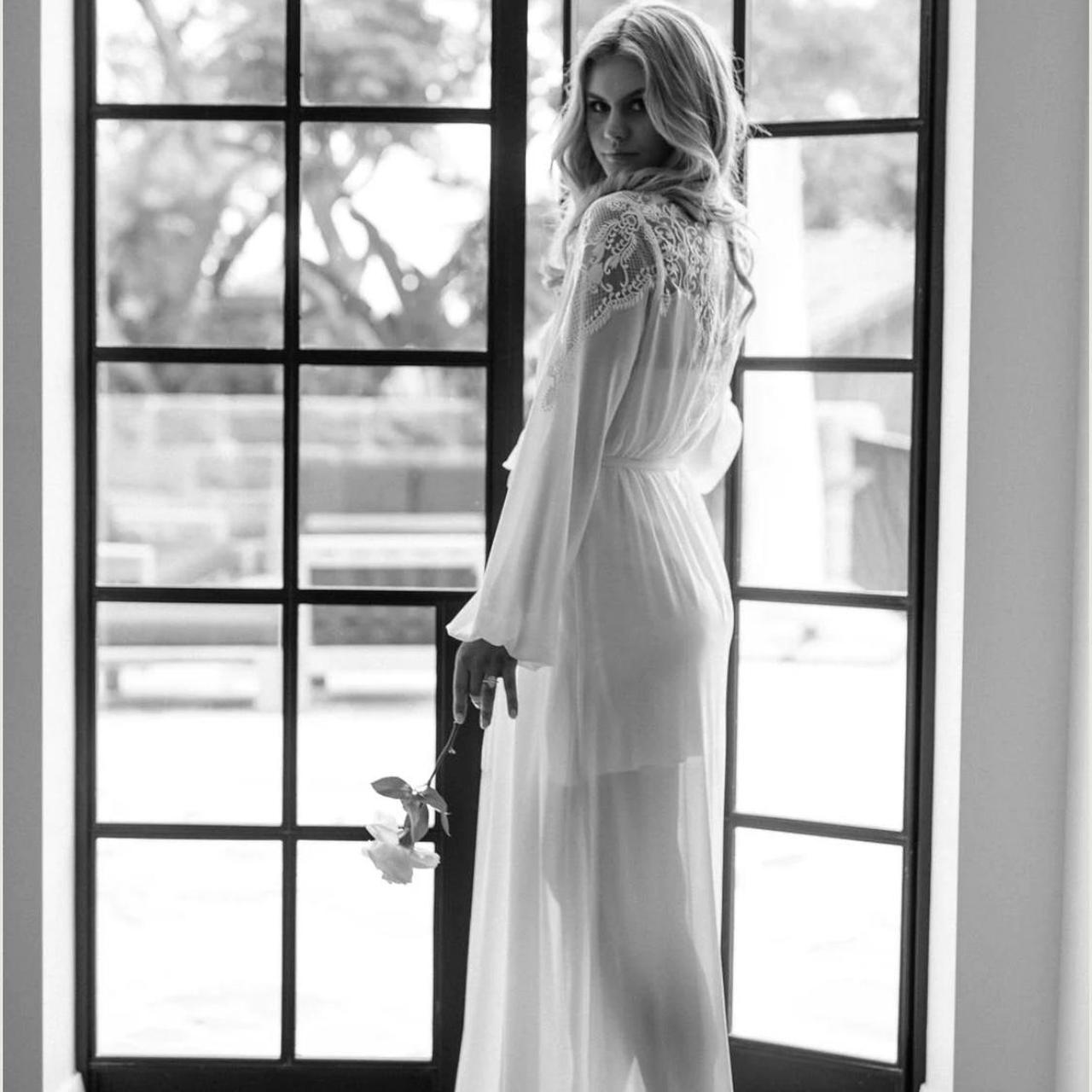 Brand new, worn to try on. LeRose Bridal robe, Luna... - Depop