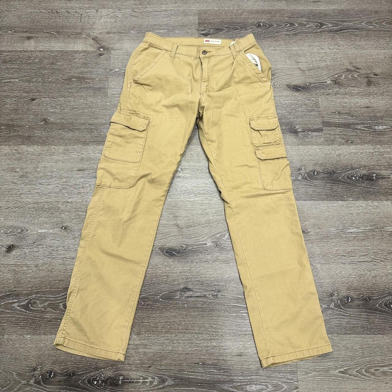 Vintage 33x32 Tan Cargo Pants - 33x32 - 98%... - Depop