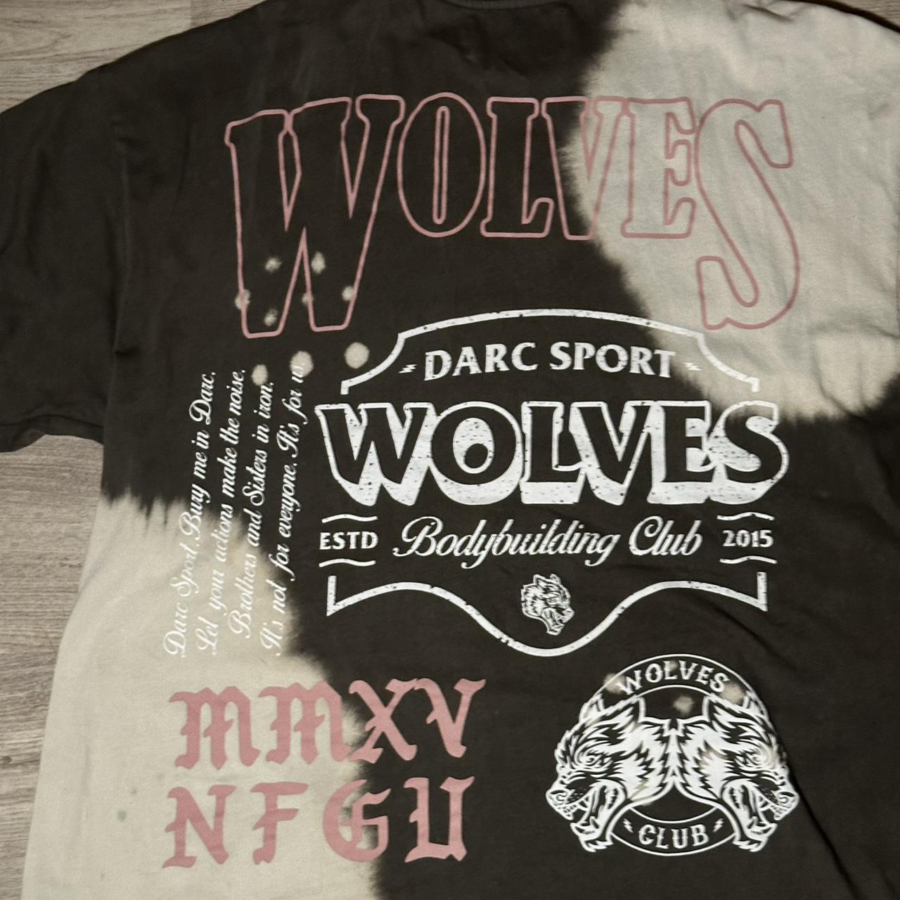 Darc sport wolves acid wash tee Gently used Size L - Depop