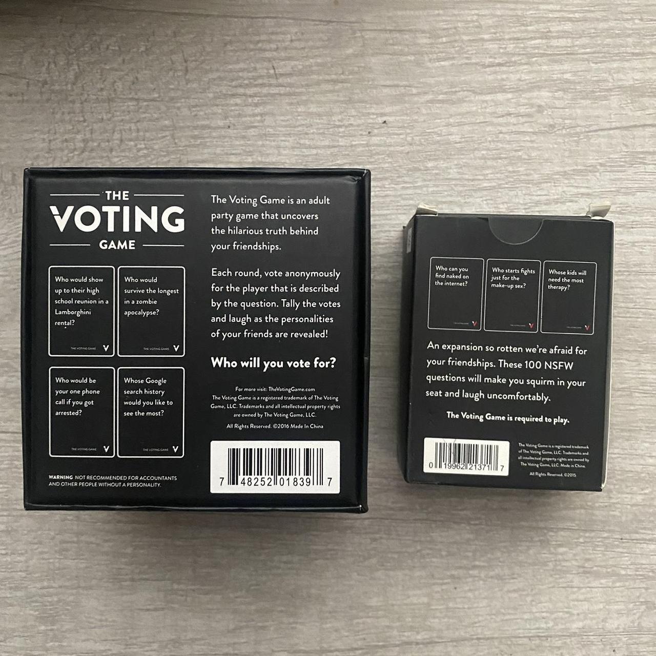 The Voting Game with expansion pack Sold together... - Depop