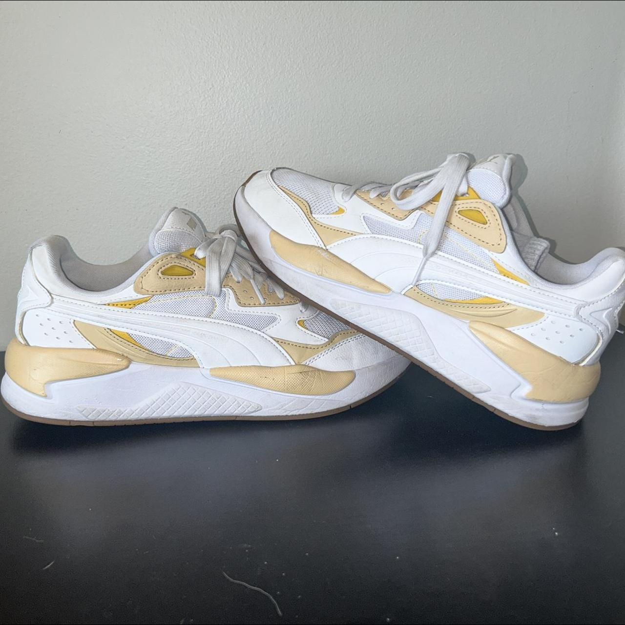 Puma Men's Cream and Tan Trainers | Depop