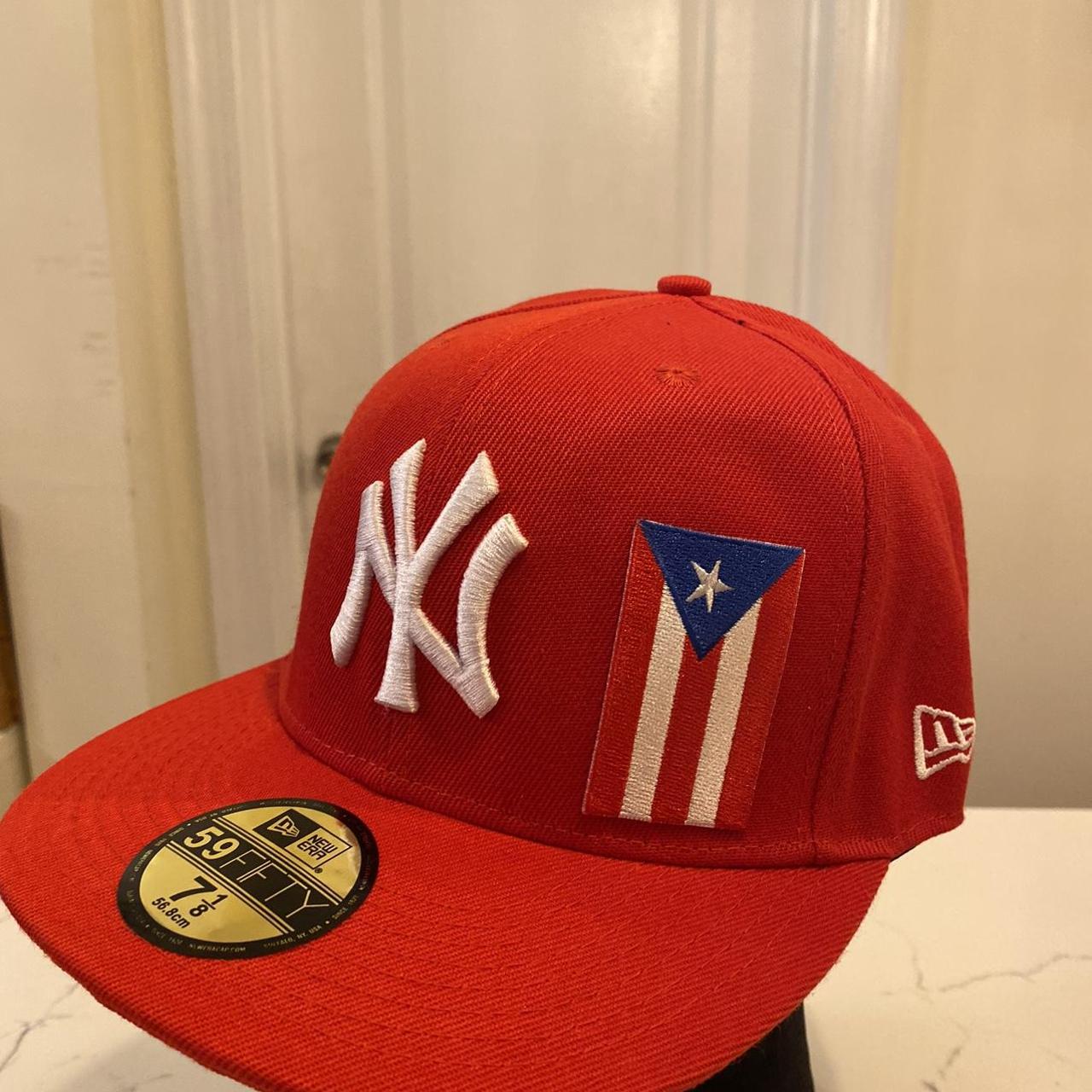 Yankees Puerto Rico fitted cap size 7 1/8. Red... - Depop