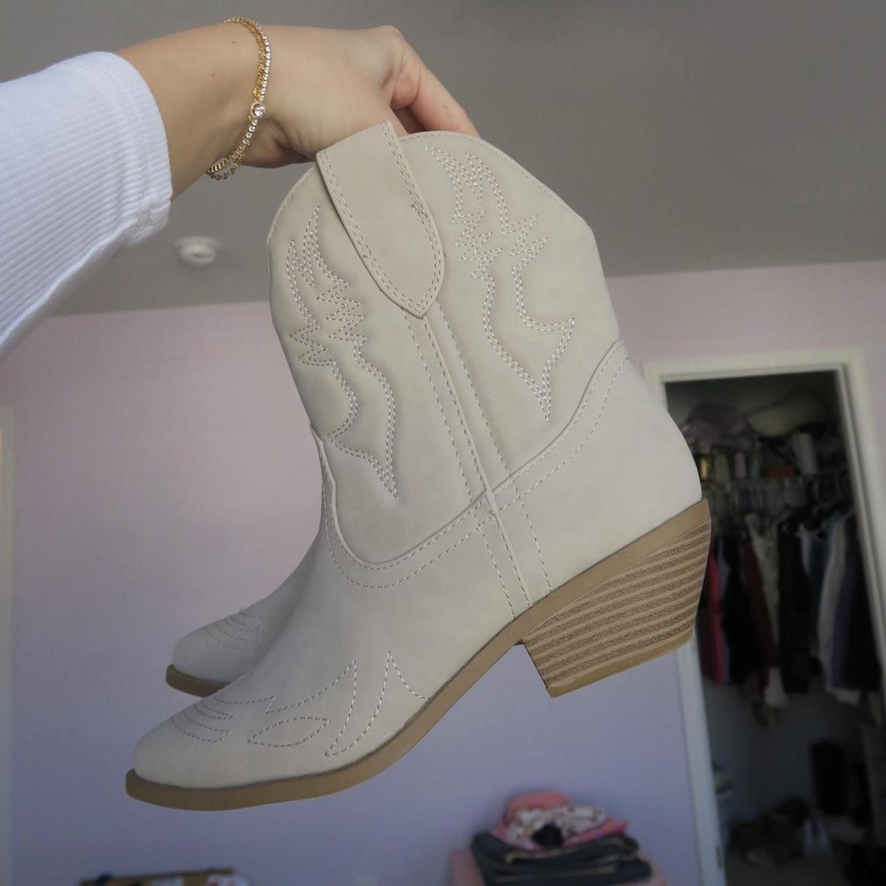 Light tan mini cowgirl boots No flaws never... - Depop