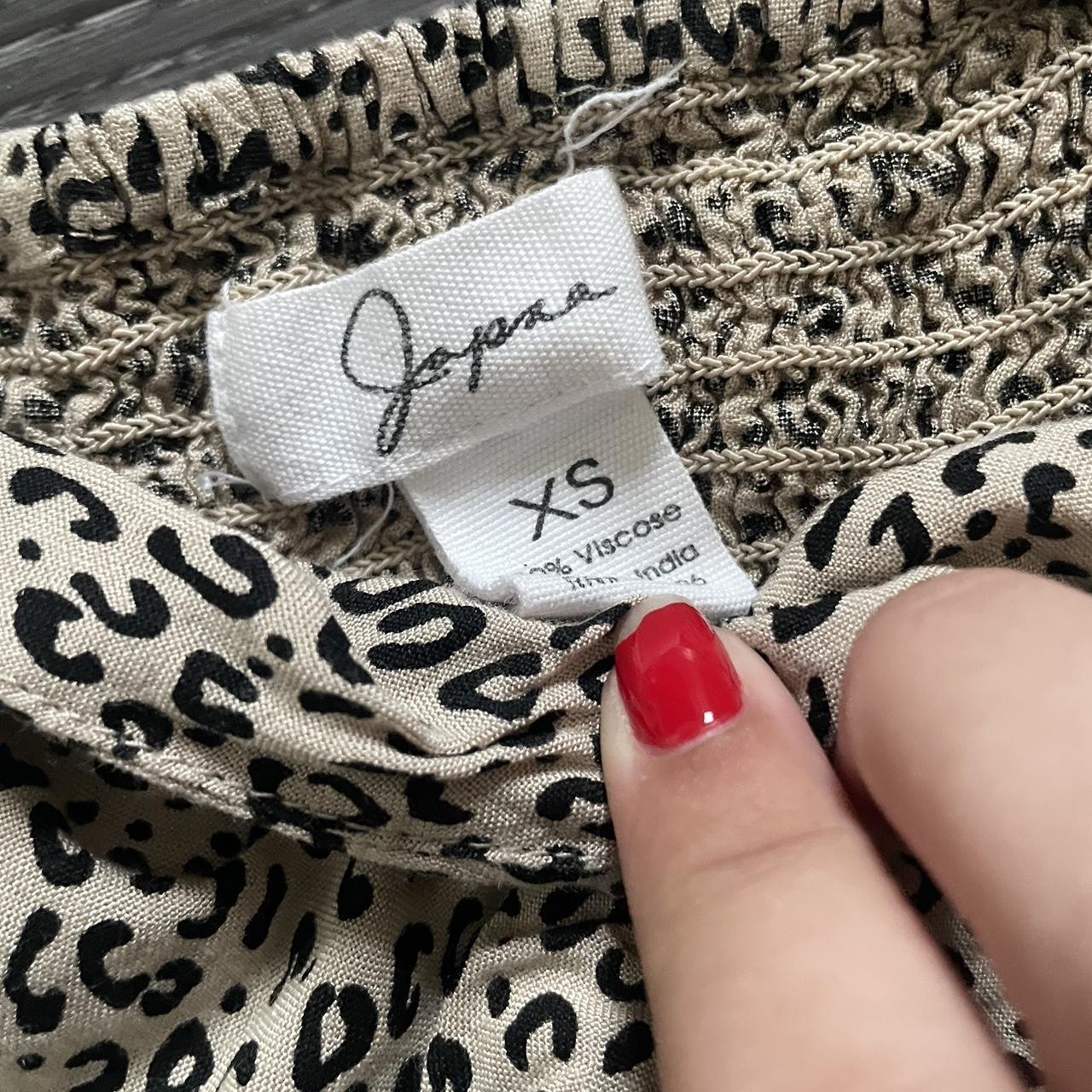 Lepard Print Flare Babydoll Top - Depop