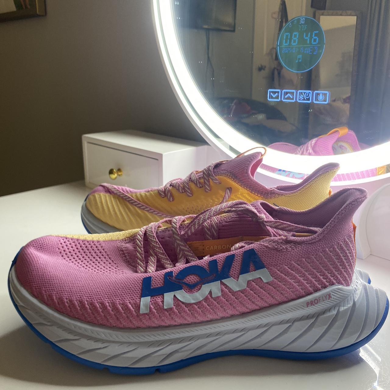 Hoka multi-coloured running shoes #running #athletic - Depop