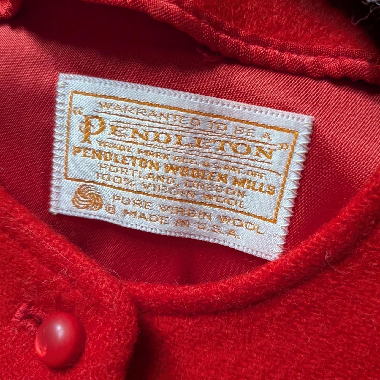 Vintage bright red Pendleton Ward 100% wool jacket... | Depop