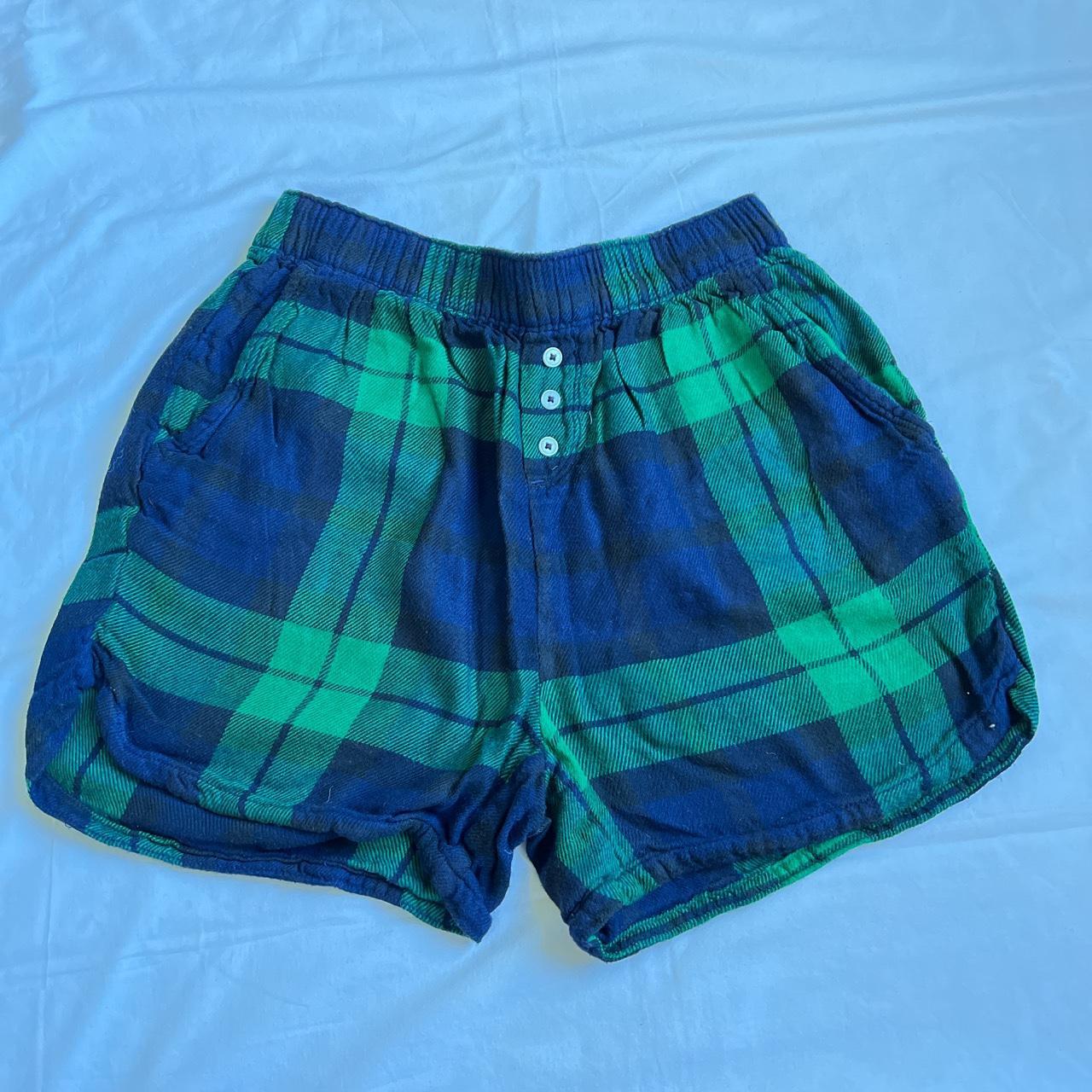 plaid aerie boxers xmas 2021 size xs huge pockets,... - Depop