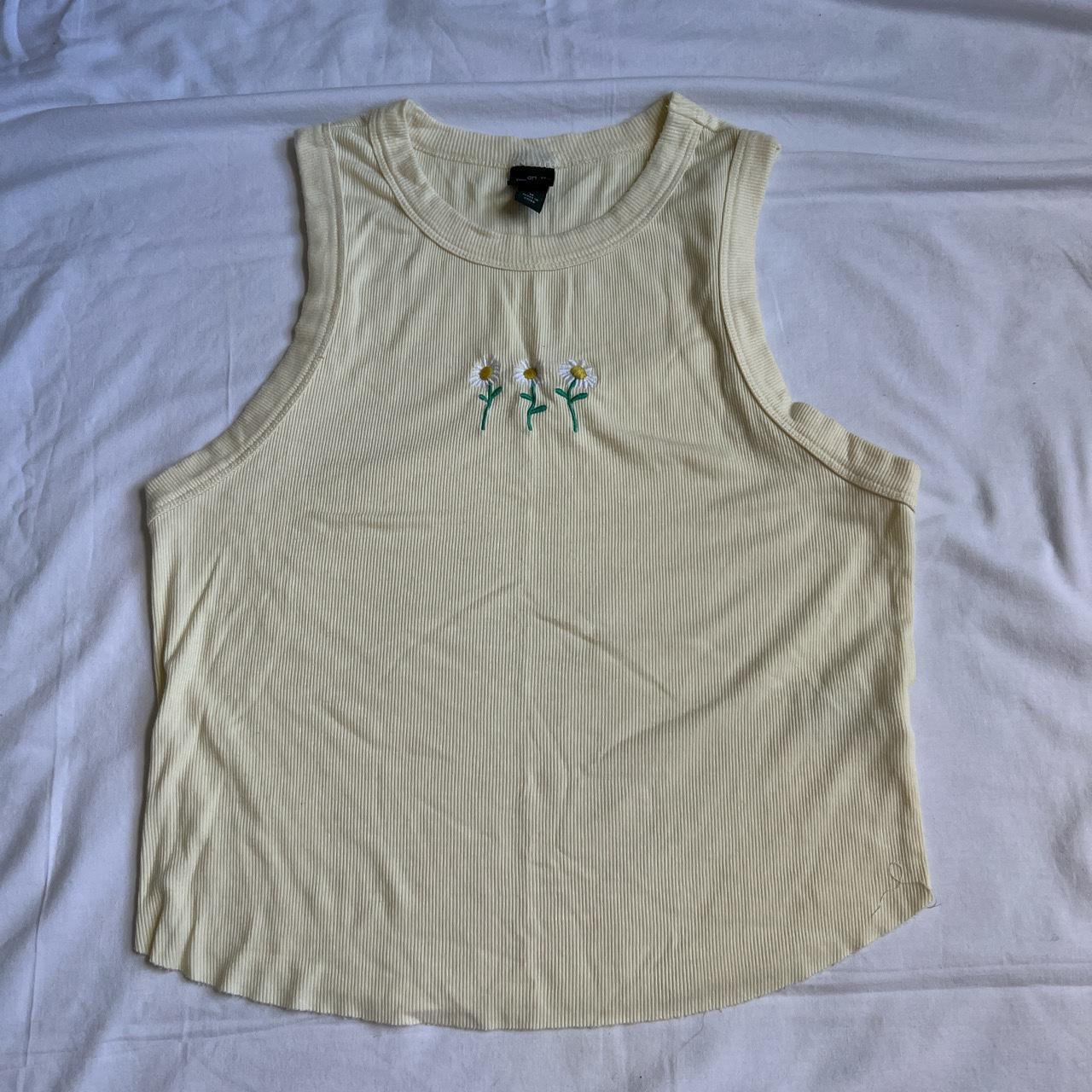 pale yellow rebel tank size medium from target see... - Depop