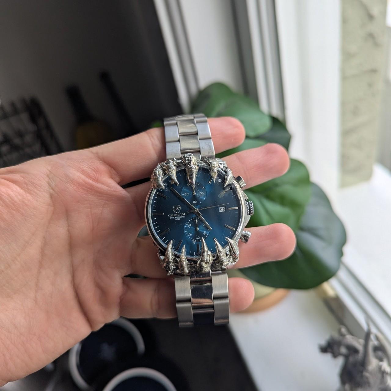Custom watch soldered with spikes | Depop