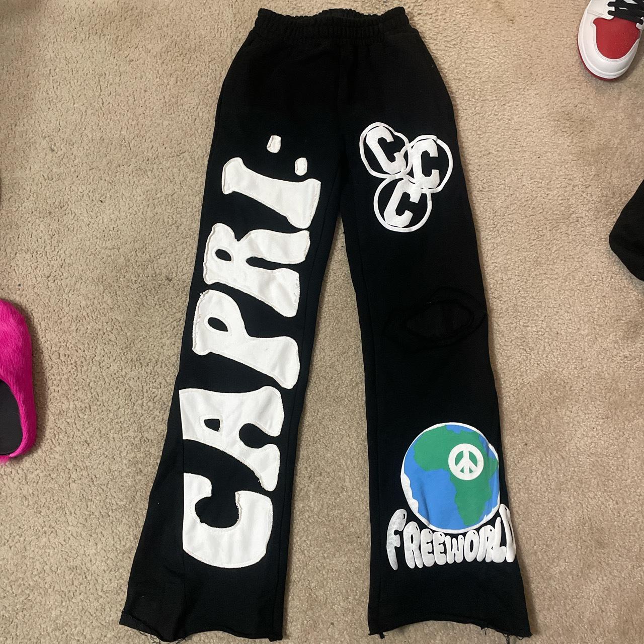 Project Capri sweatpants flared with denim small... - Depop