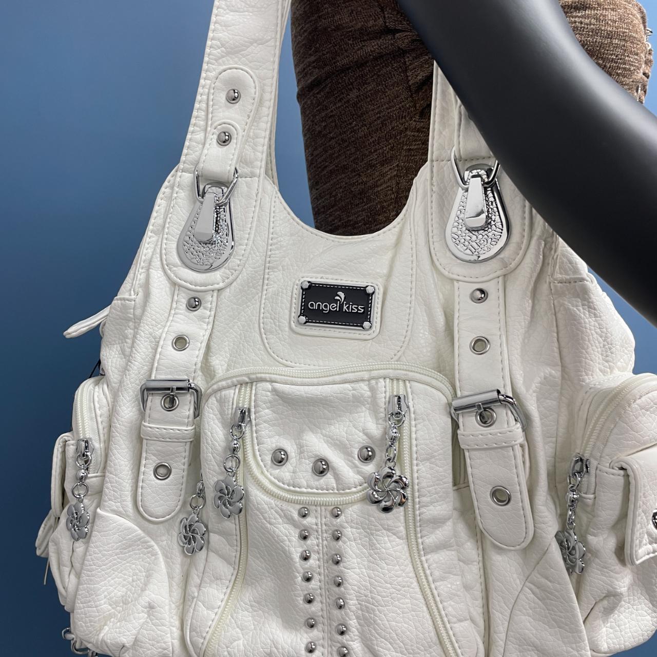 Y2k Ladies Casual White One Shoulder Messenger Tote... - Depop