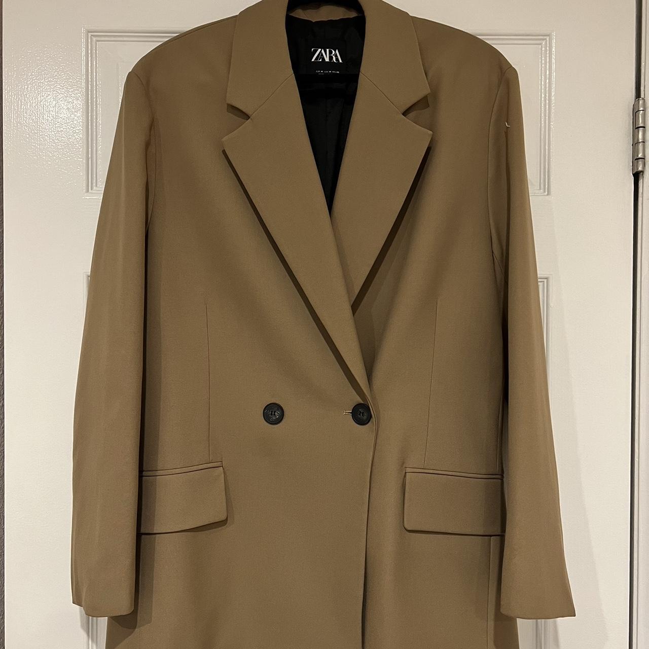Zara Women's Tan Tailored-jackets | Depop