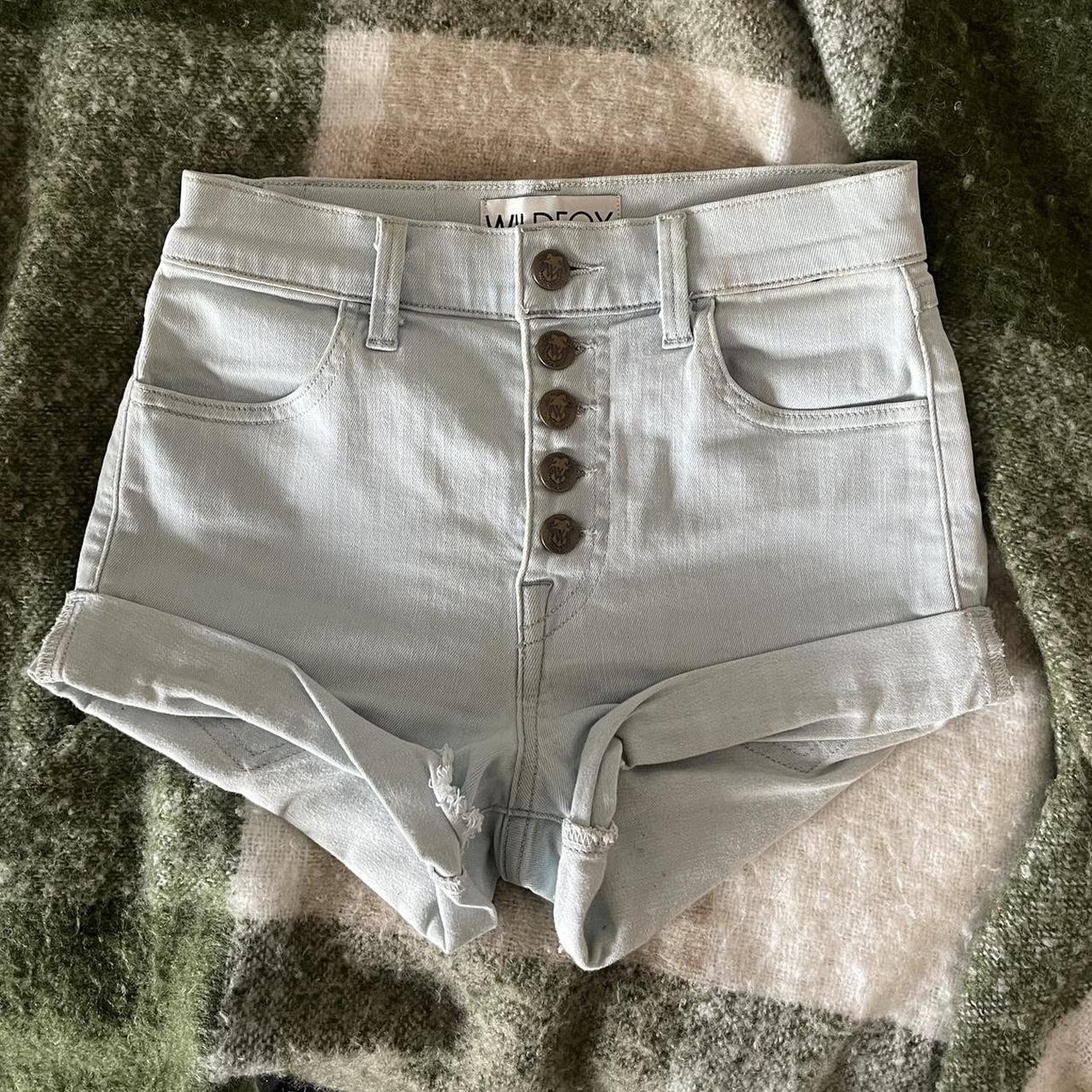 wildfox button fly shorts 🤍 size 24 - Depop