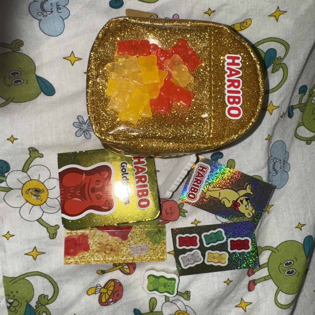 haribo gold bears gummy bear tiny backpack with... - Depop