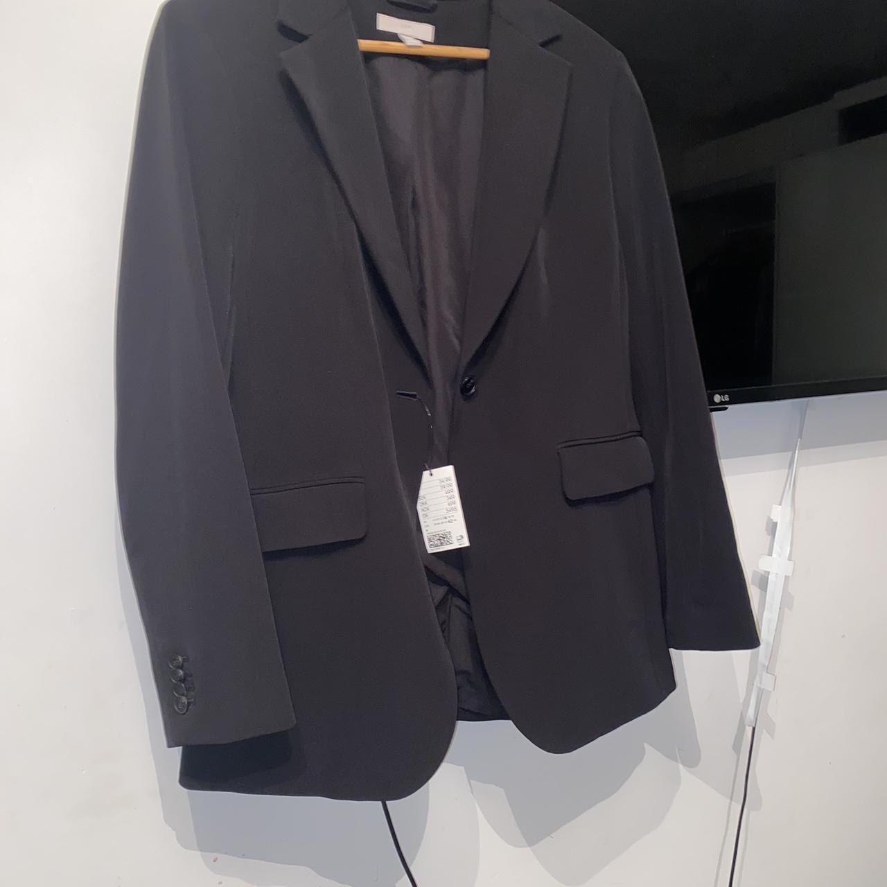 H&M Women's Black Tailored-jackets | Depop