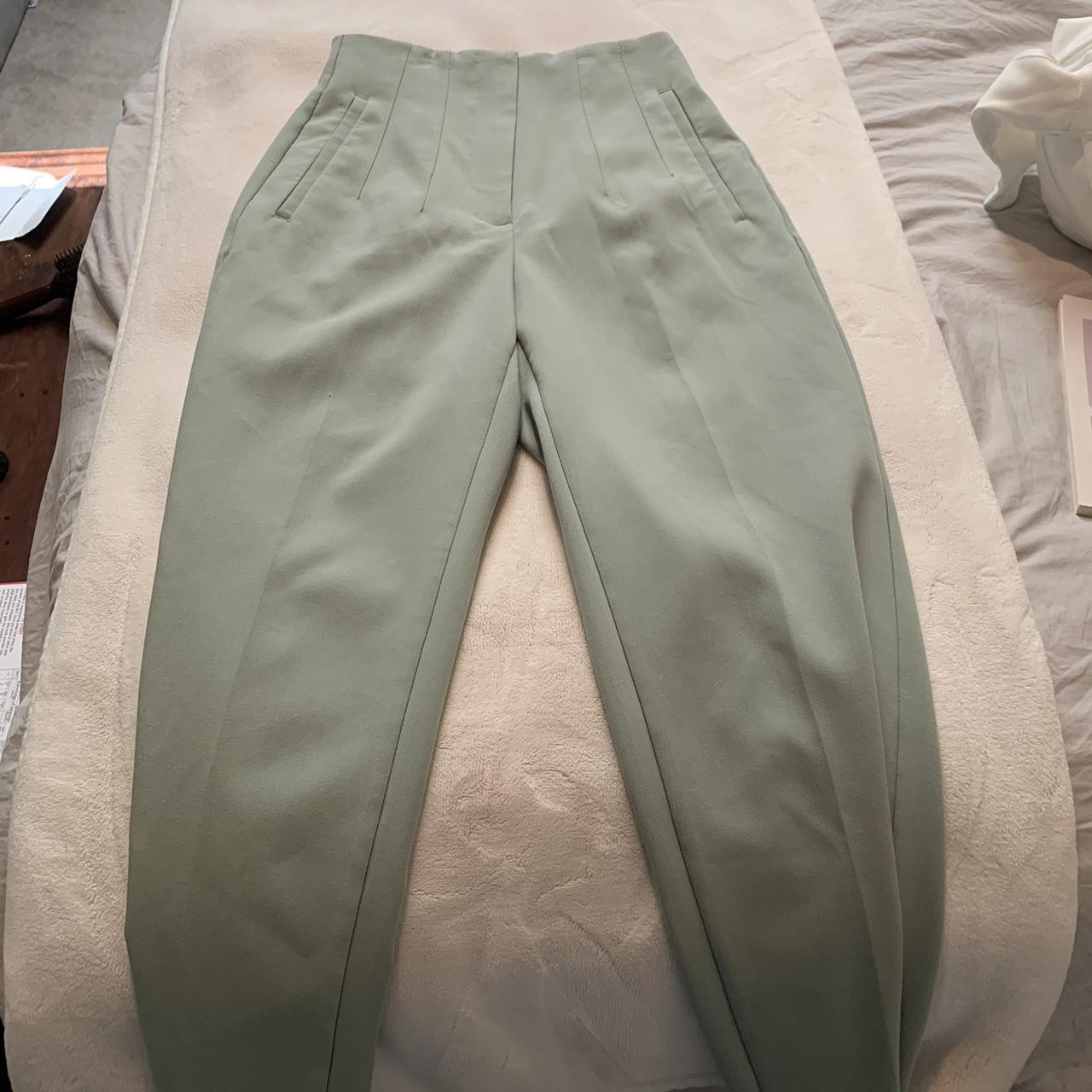XS high waisted Zara pants; worn for 1 hour for a... - Depop