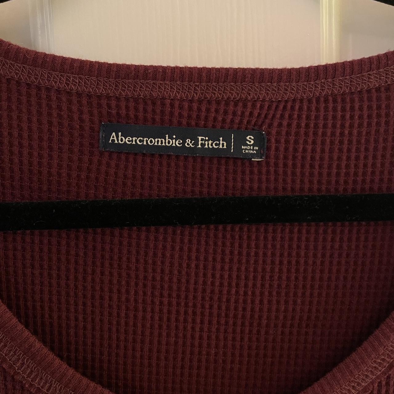 - Abercrombie waffle knit Henley long sleeve -... - Depop