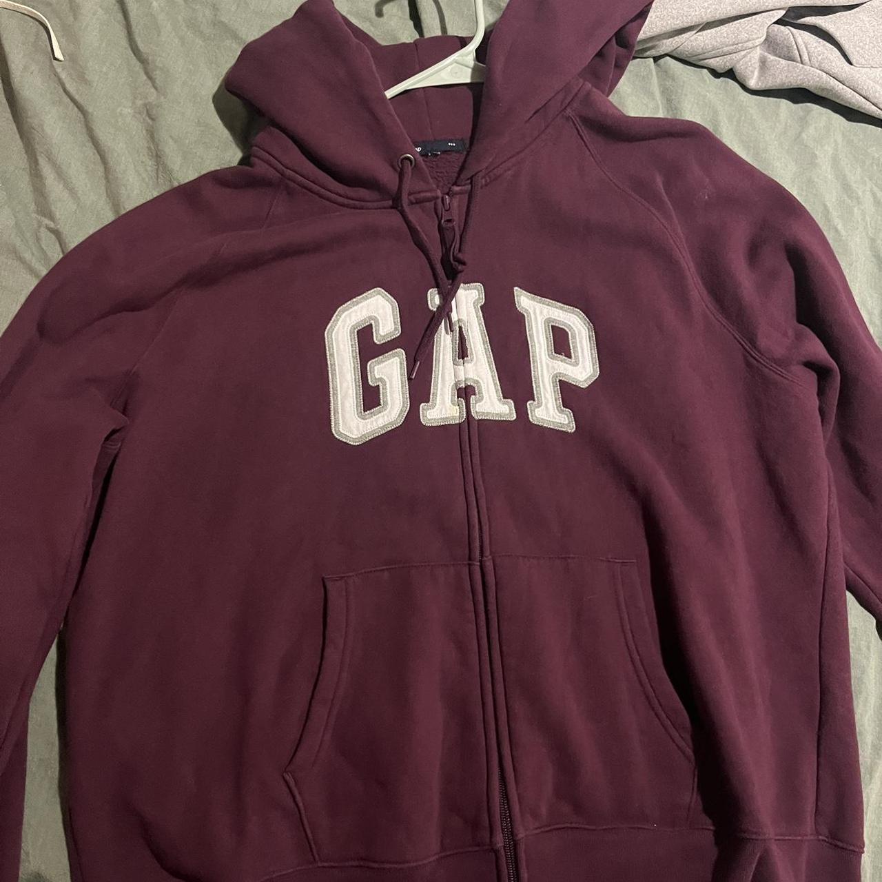 gap red zip up size medium original price - 35$ - Depop