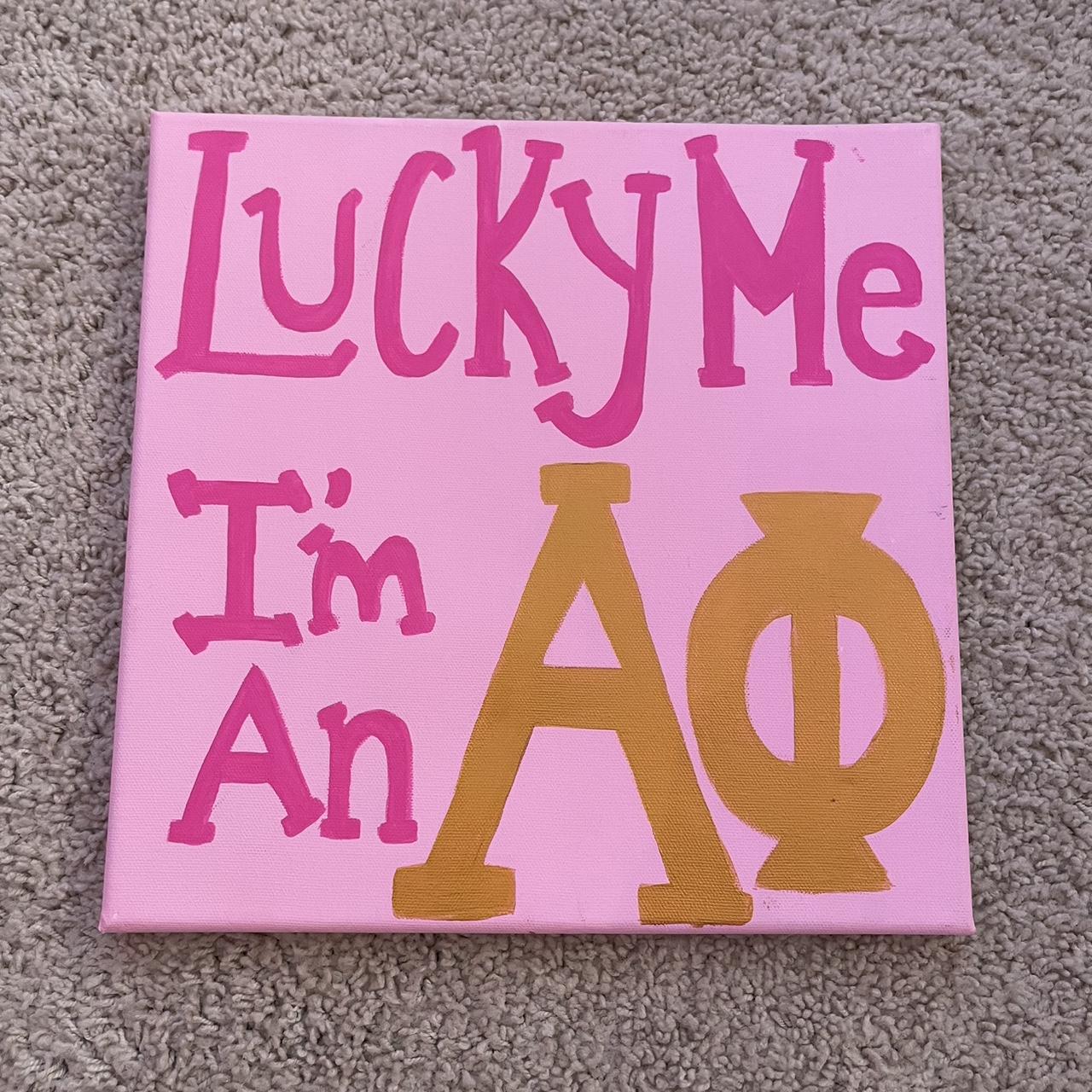 Alpha Phi canvas painting - Depop