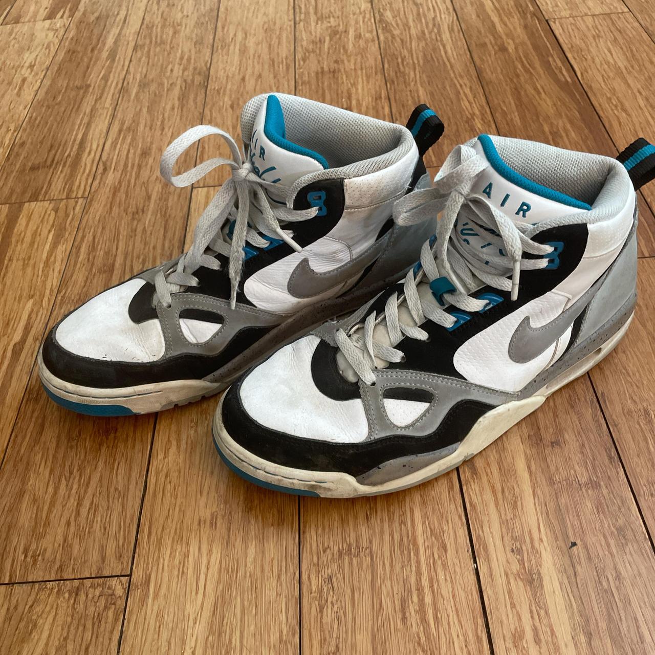 2013 Nike Air flight 1 Mid white and grey trainers - Depop